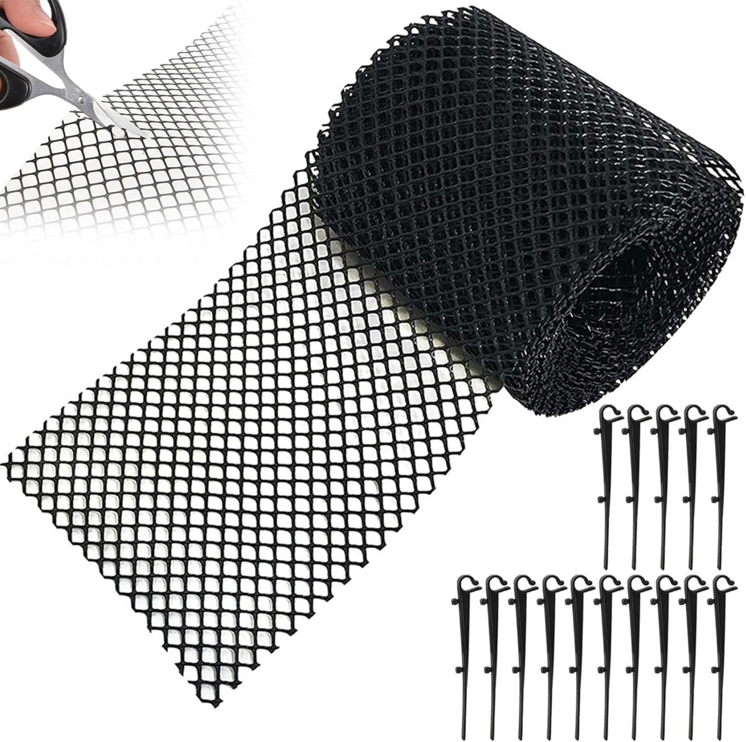 1 Roll Gutter Mesh, Gutter Guard 7" x 26Ft Gutter Covers Anti-Clogging ...