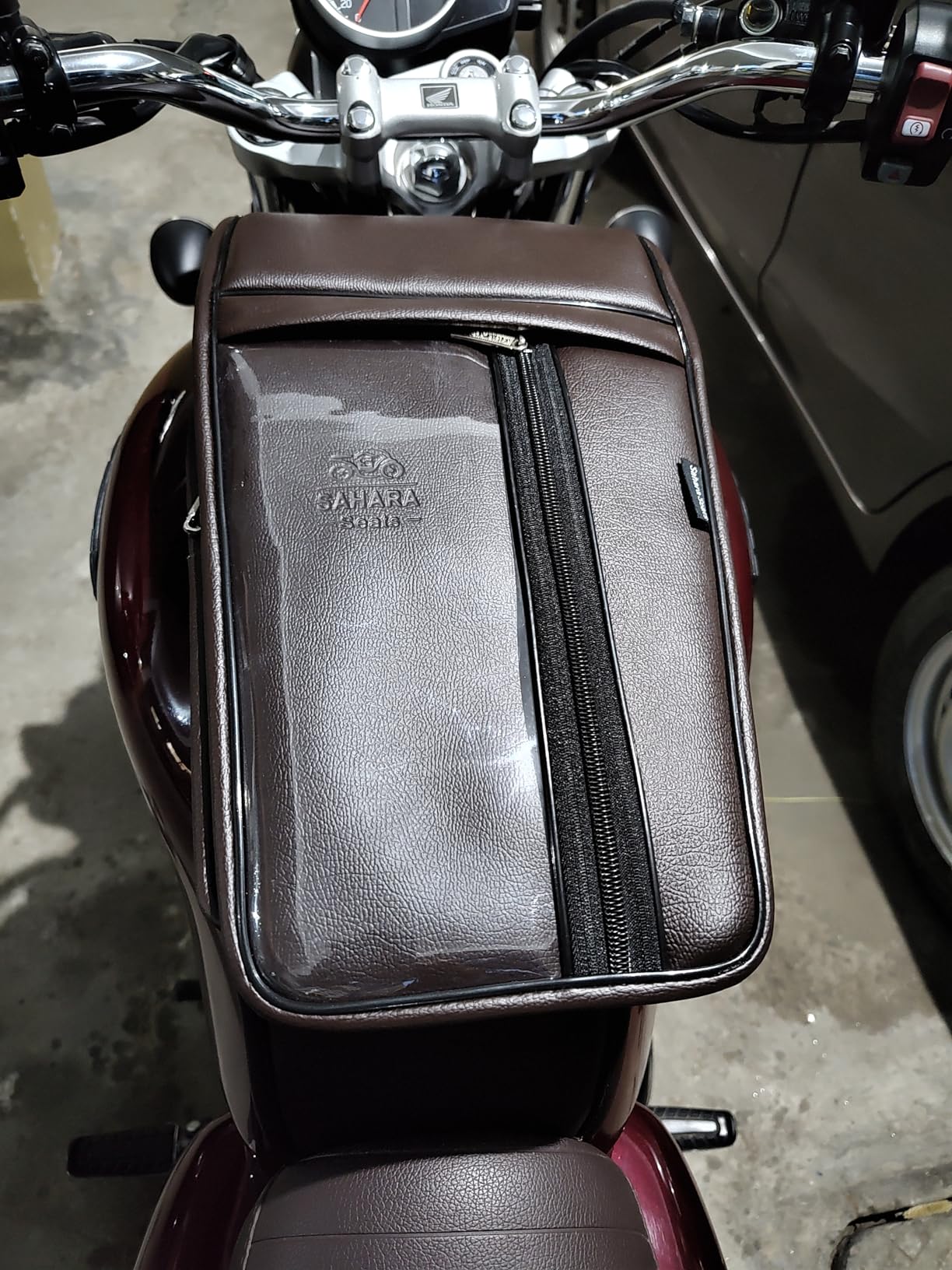 Sahara Seats Highness CB350 /CB 350 RS Tank Cover with Mobile Holder ...