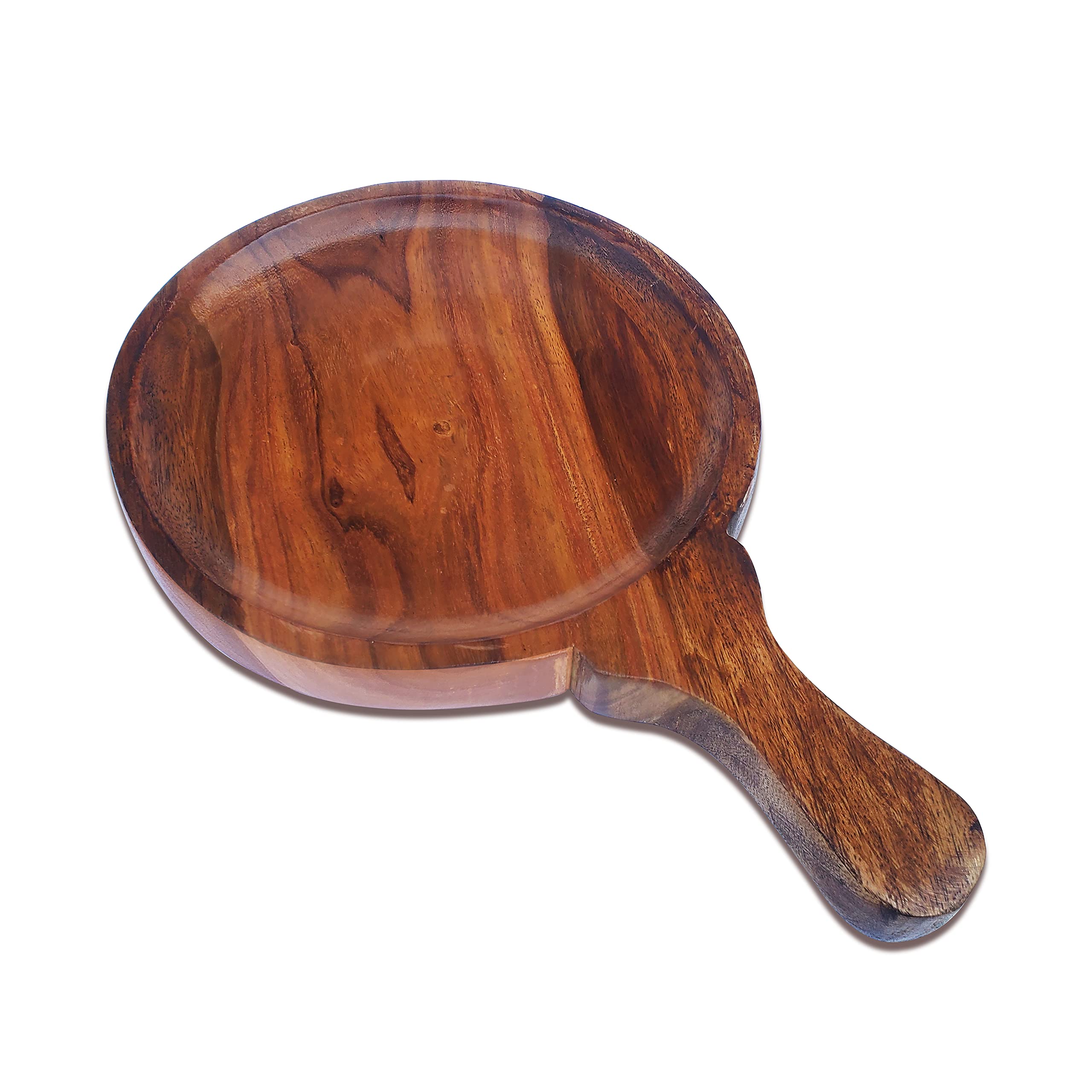 Buy Pure Source India Wooden Pizza Pan, Pizza Serving Tray of Kitchen ...
