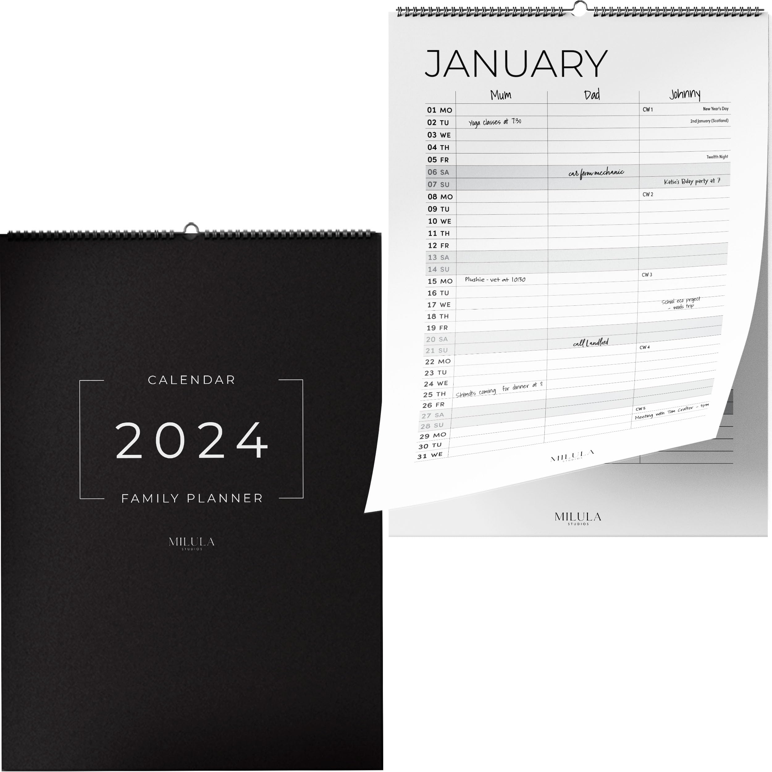 Buy 2024 Modern Wall - Monthly 2024 Calander in A4 Portrait Format ...