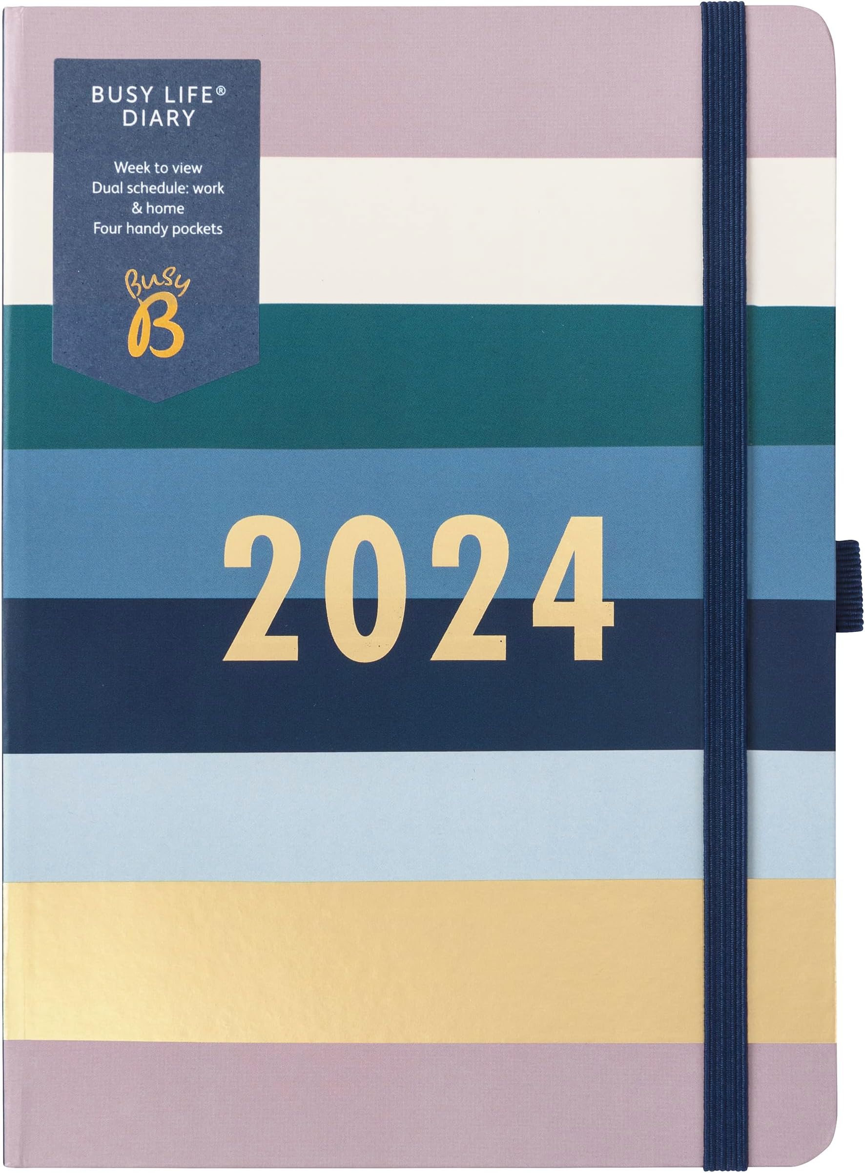 Busy B Busy Life Diary January to December 2024 - A5 Stripe - Week to ...