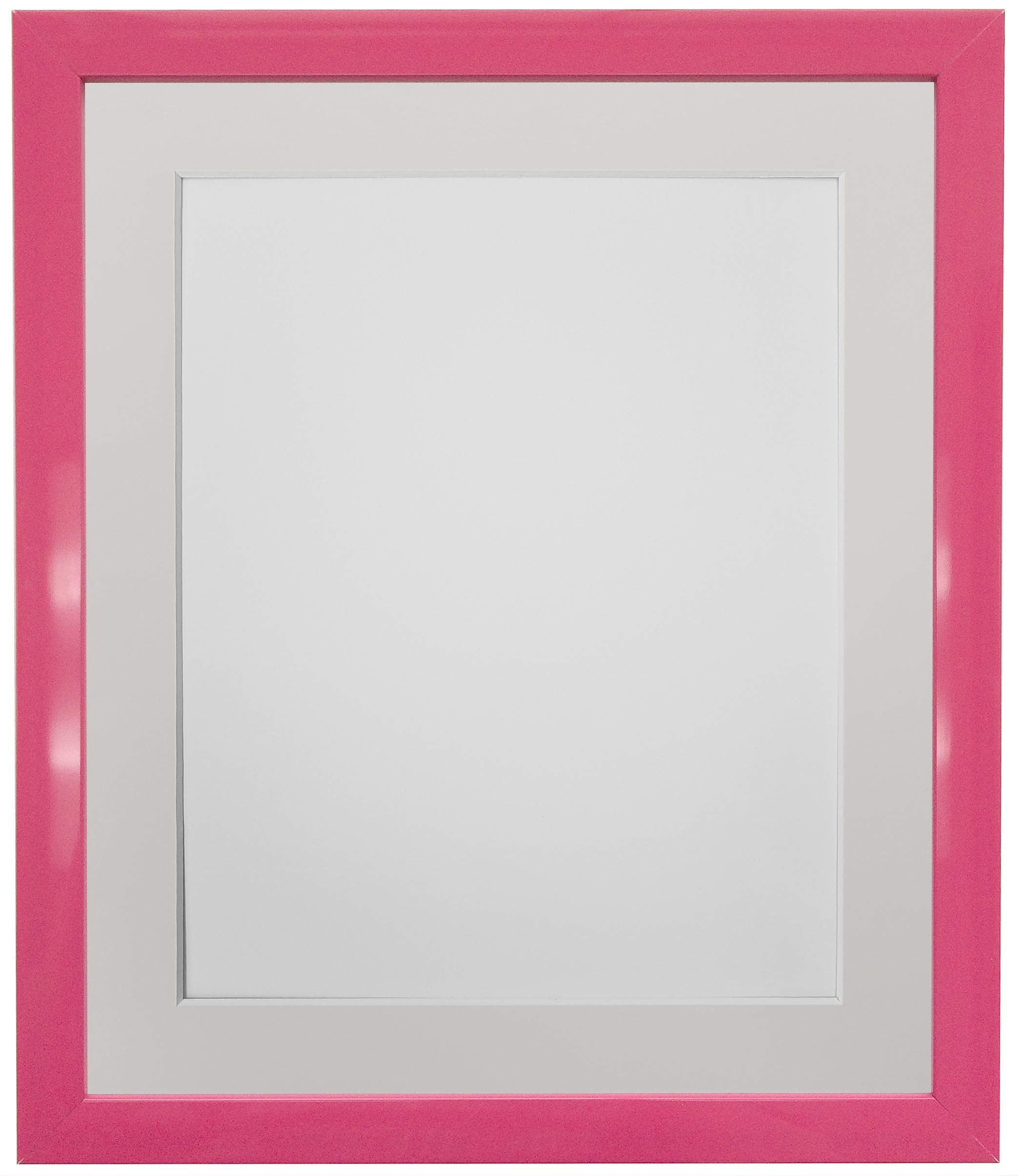 FRAMES BY POST 0.75 Inch Pink Picture Photo Frame With Ivory Mount A3 ...