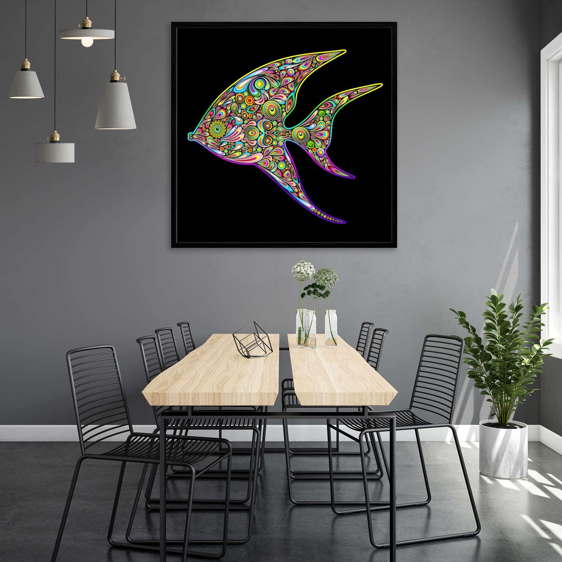 Psychedelic Fish Drawings