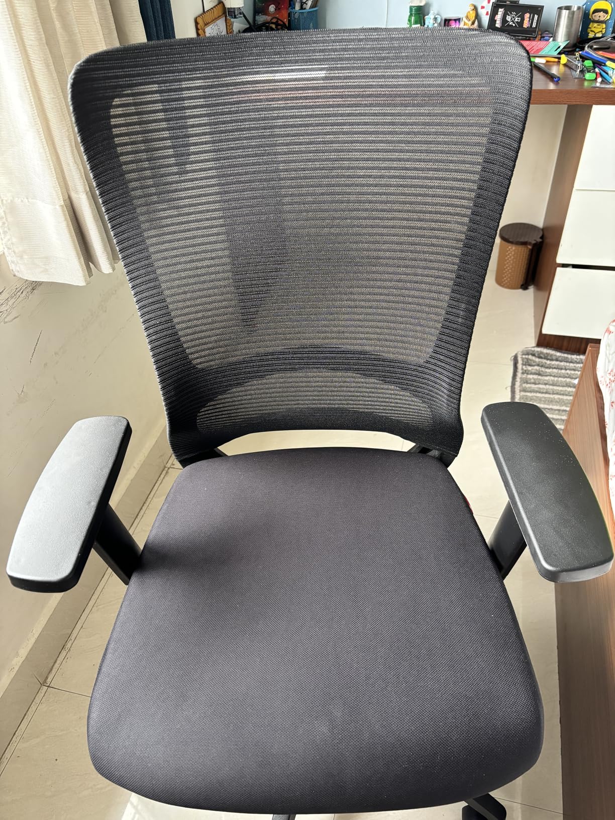 Featherlite Comet Office Medium Back Mesh Chair, Black : Amazon.in ...