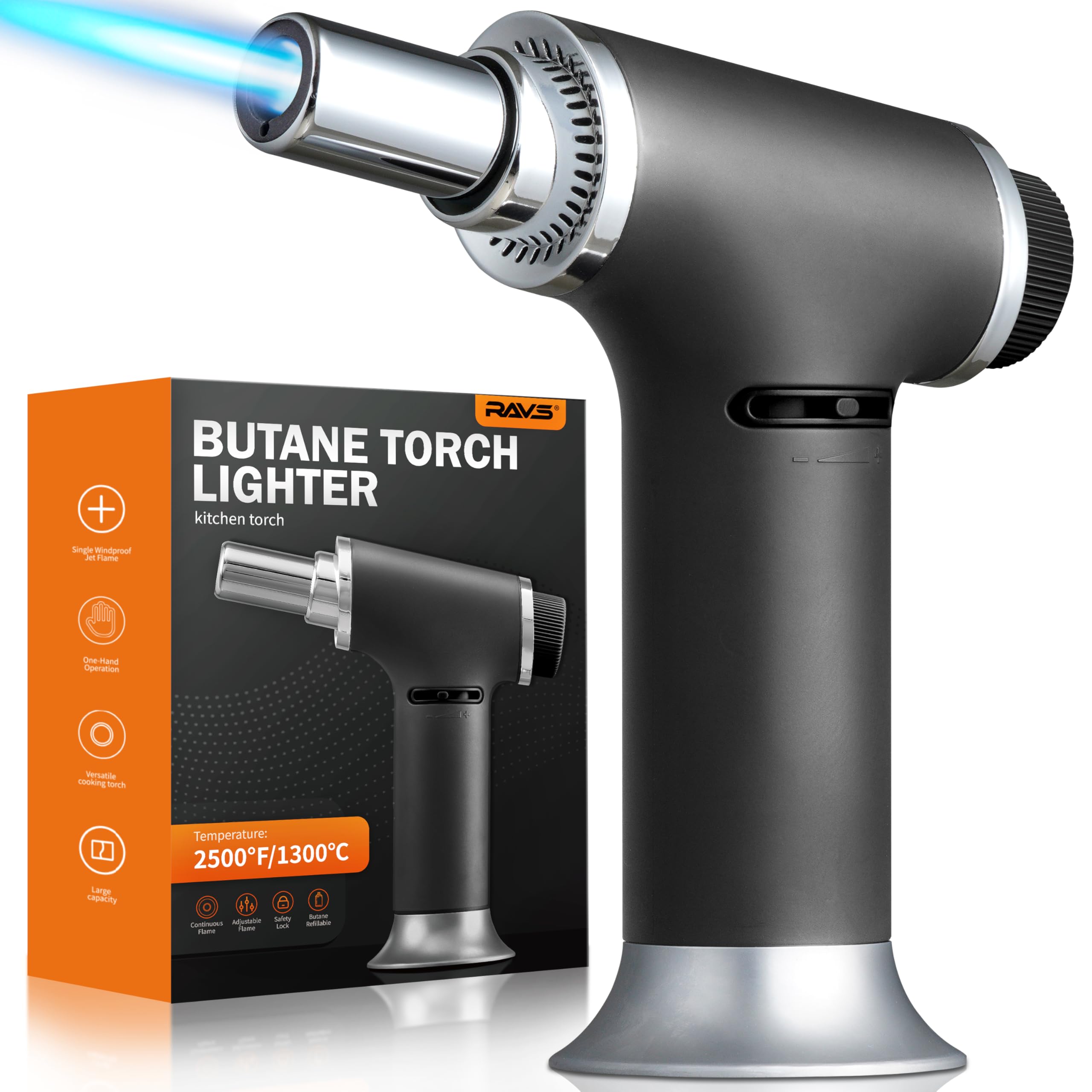 Amazon.com: RAVS Butane Torch, Refillable Kitchen Torch Lighter for ...