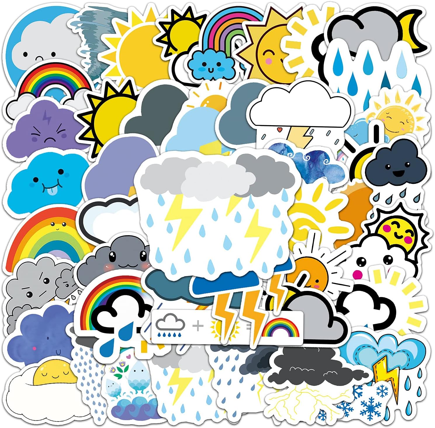 Amazon.com: Weather Stickers for Kids Boys Girls Teens, Aesthetic ...