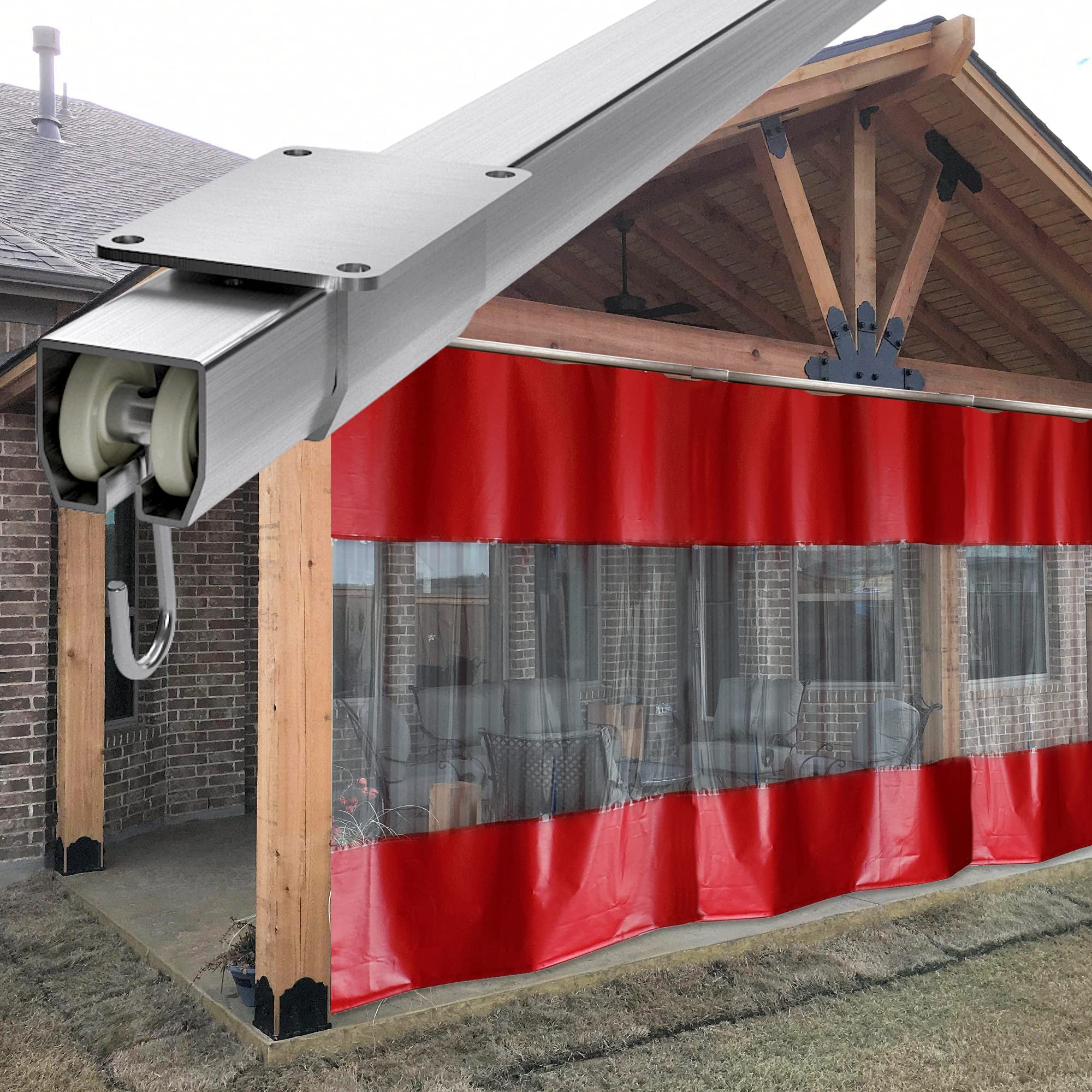 Outdoor Side Mount Curtain Track