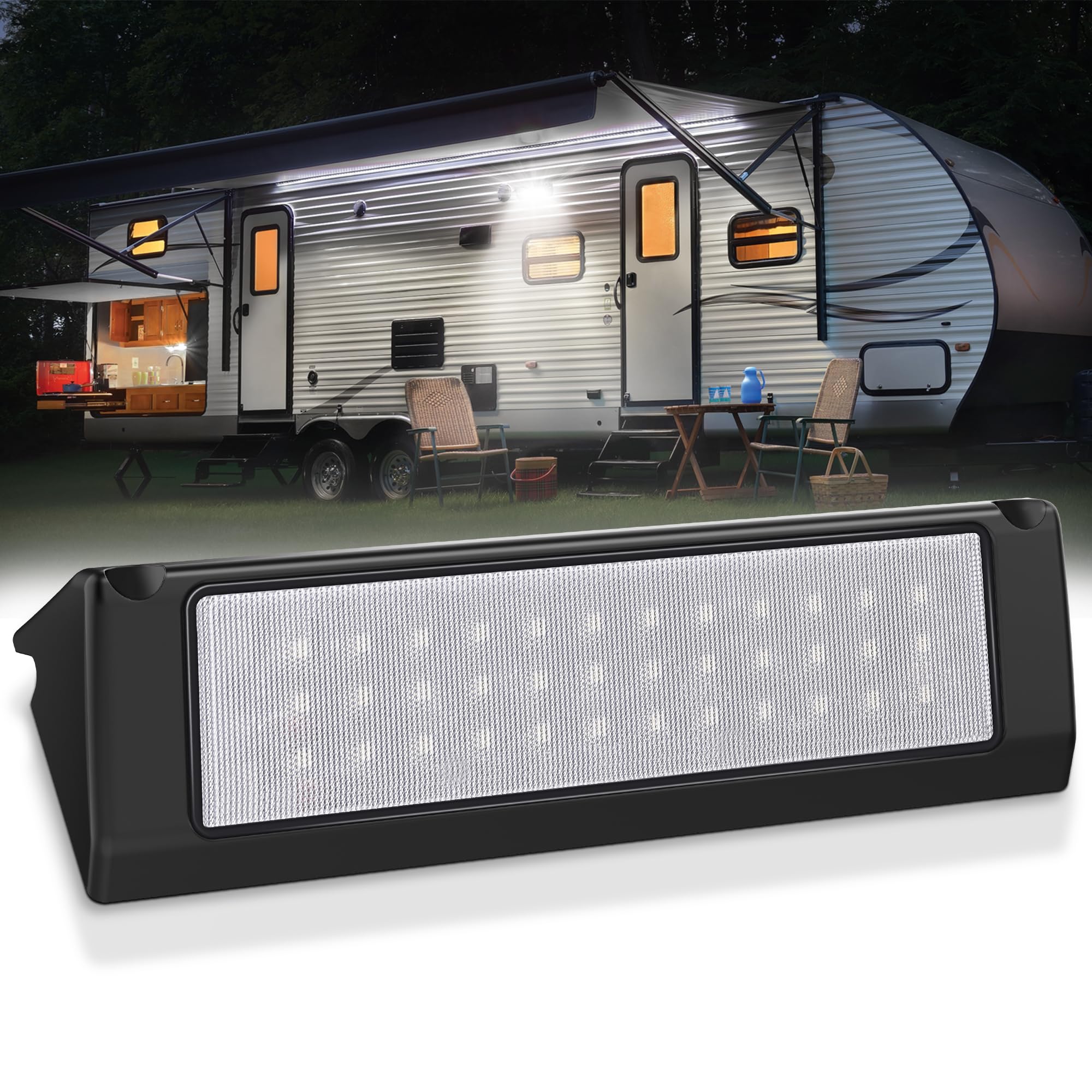 Snapklik.com : RV Porch Light, 9 Inch 54W LED Exterior Utility Awning ...
