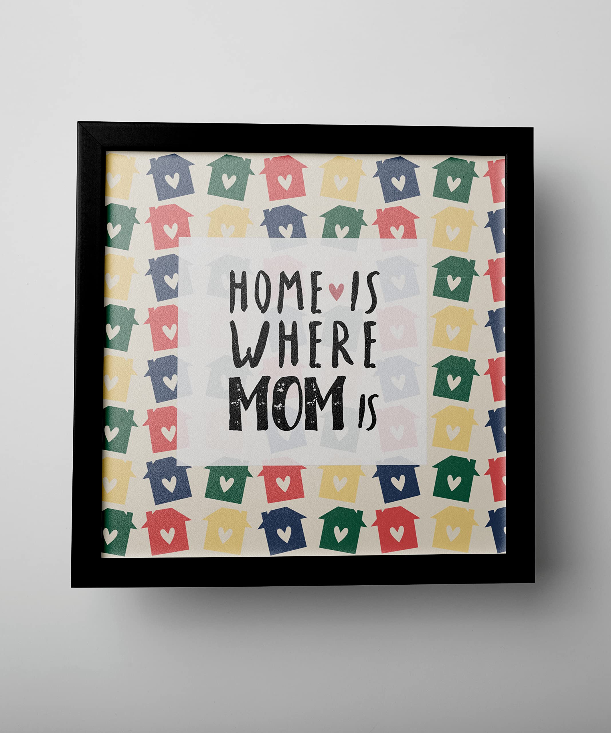 PERIN Home is Where Mom is Framed Poster (6x6 inches) for Mom, Mother's ...