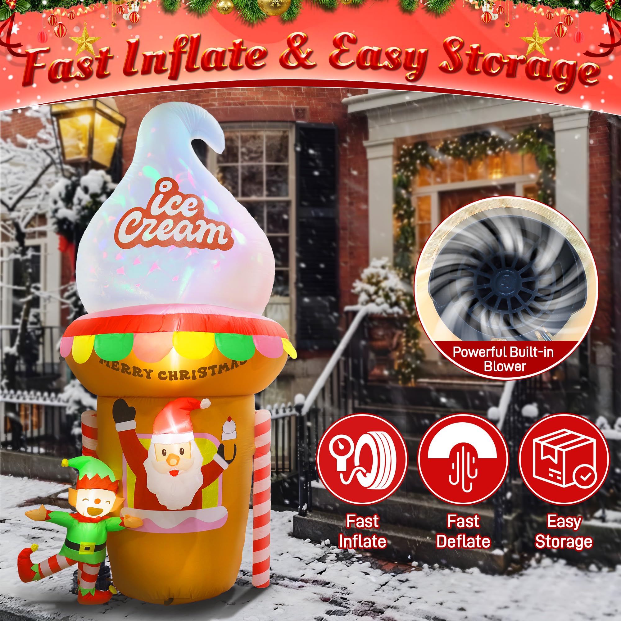 Snapklik.com : 7.2 FT Giant Christmas Inflatable Outdoor Decoration ...