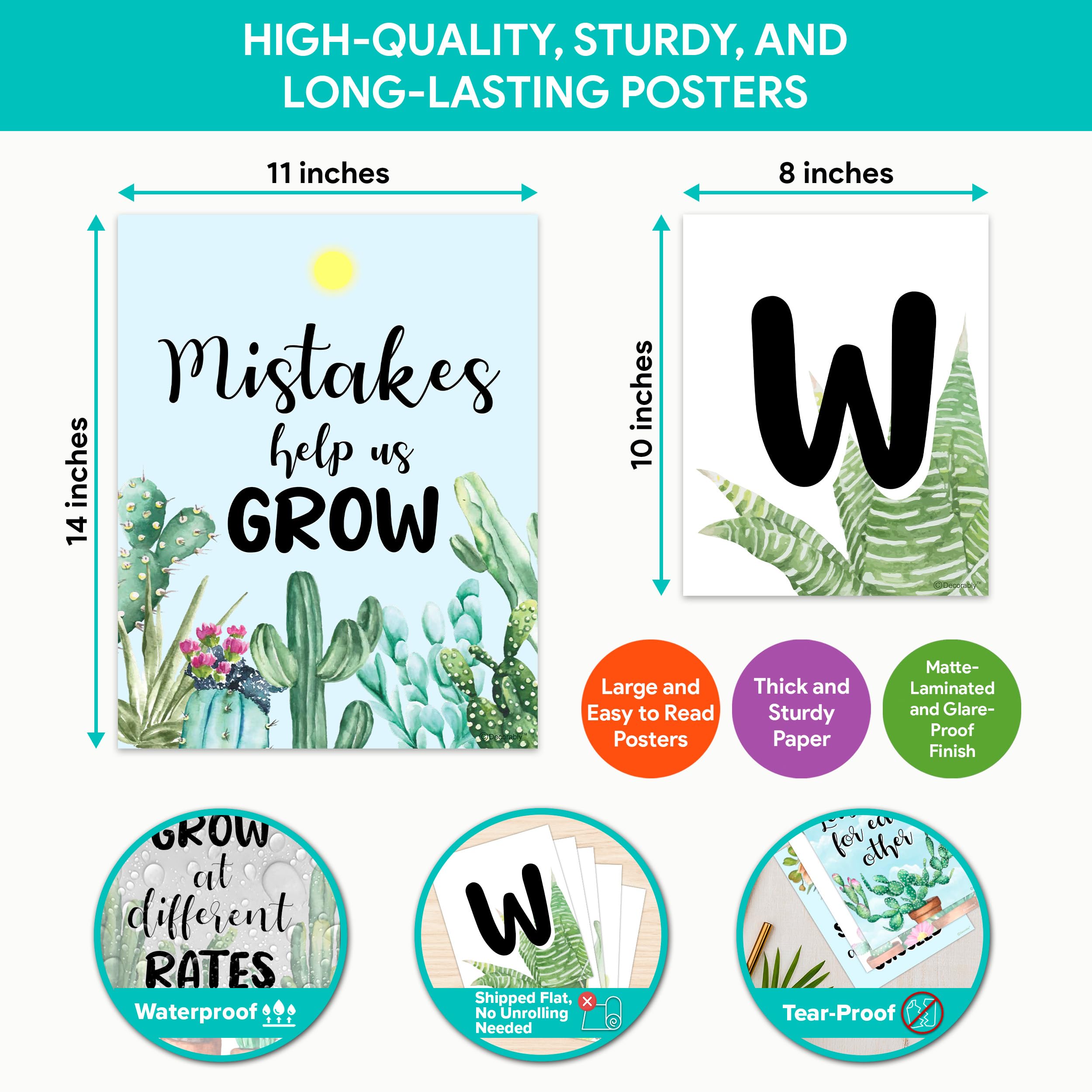 Snapklik.com : Decorably 15 Cactus Welcome Sign For Classroom