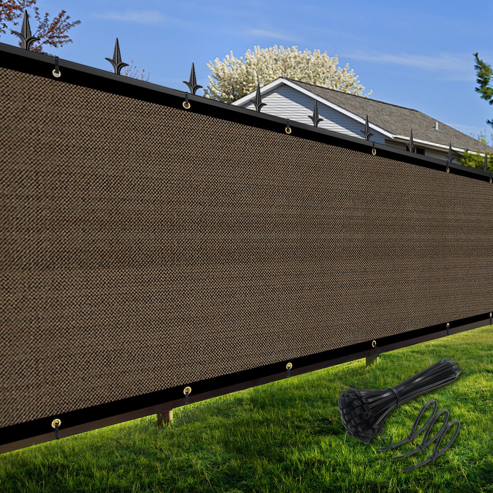 Snapklik.com : Amagenix Privacy Fence Screen 5X40 Customized Size Brown ...