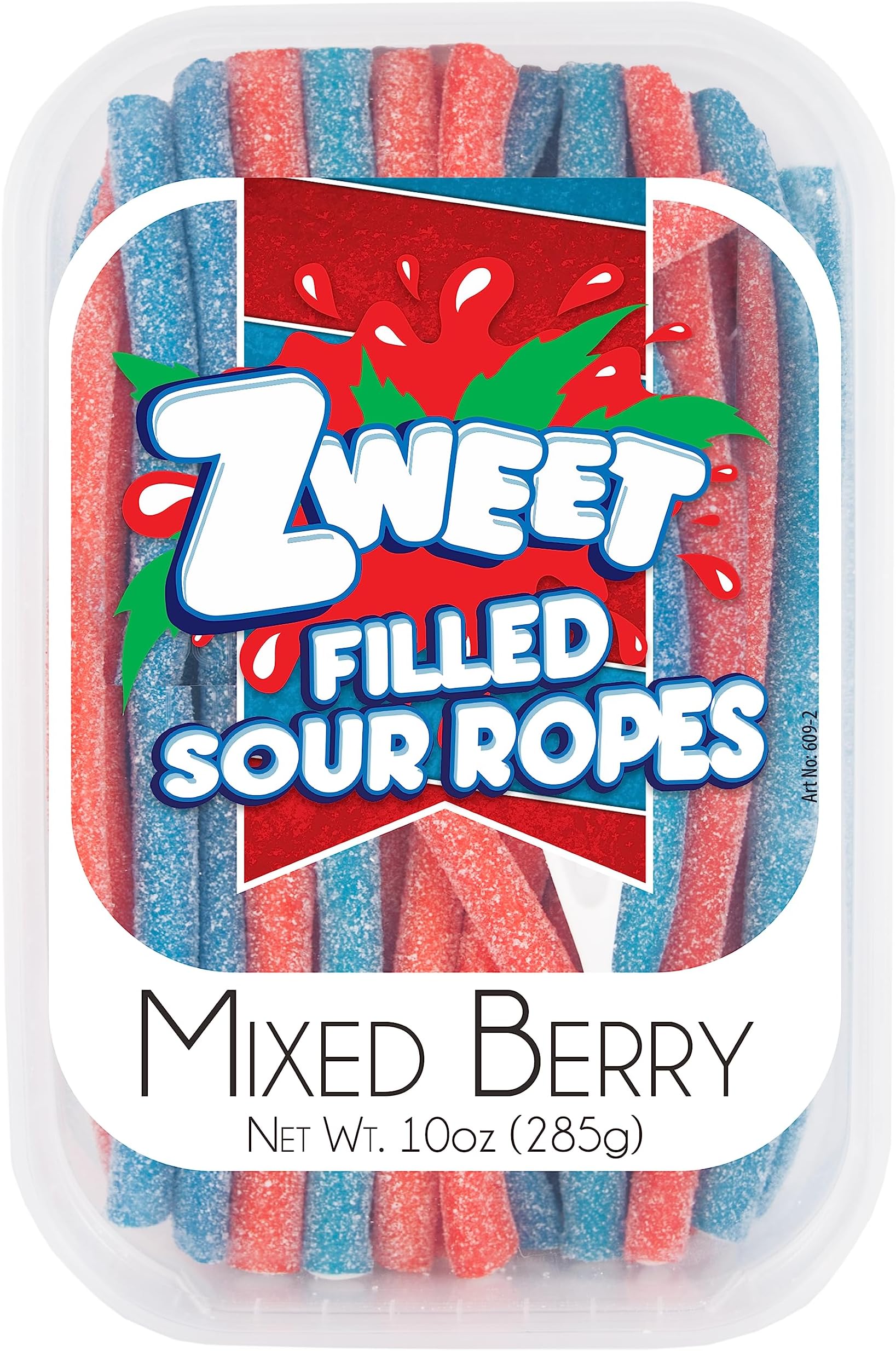Amazon.com : Zweet Sour Berry Ropes Candy Ropes 10 Ounce – Sour Kosher ...