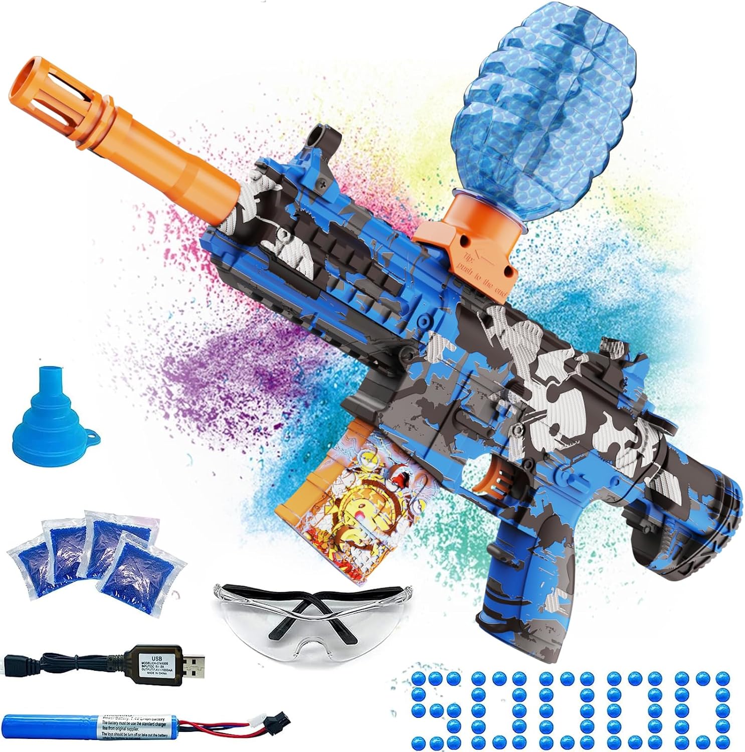 Electric Gel Ball Blaster, High Speed Automatic Splatter Ball Blaster ...