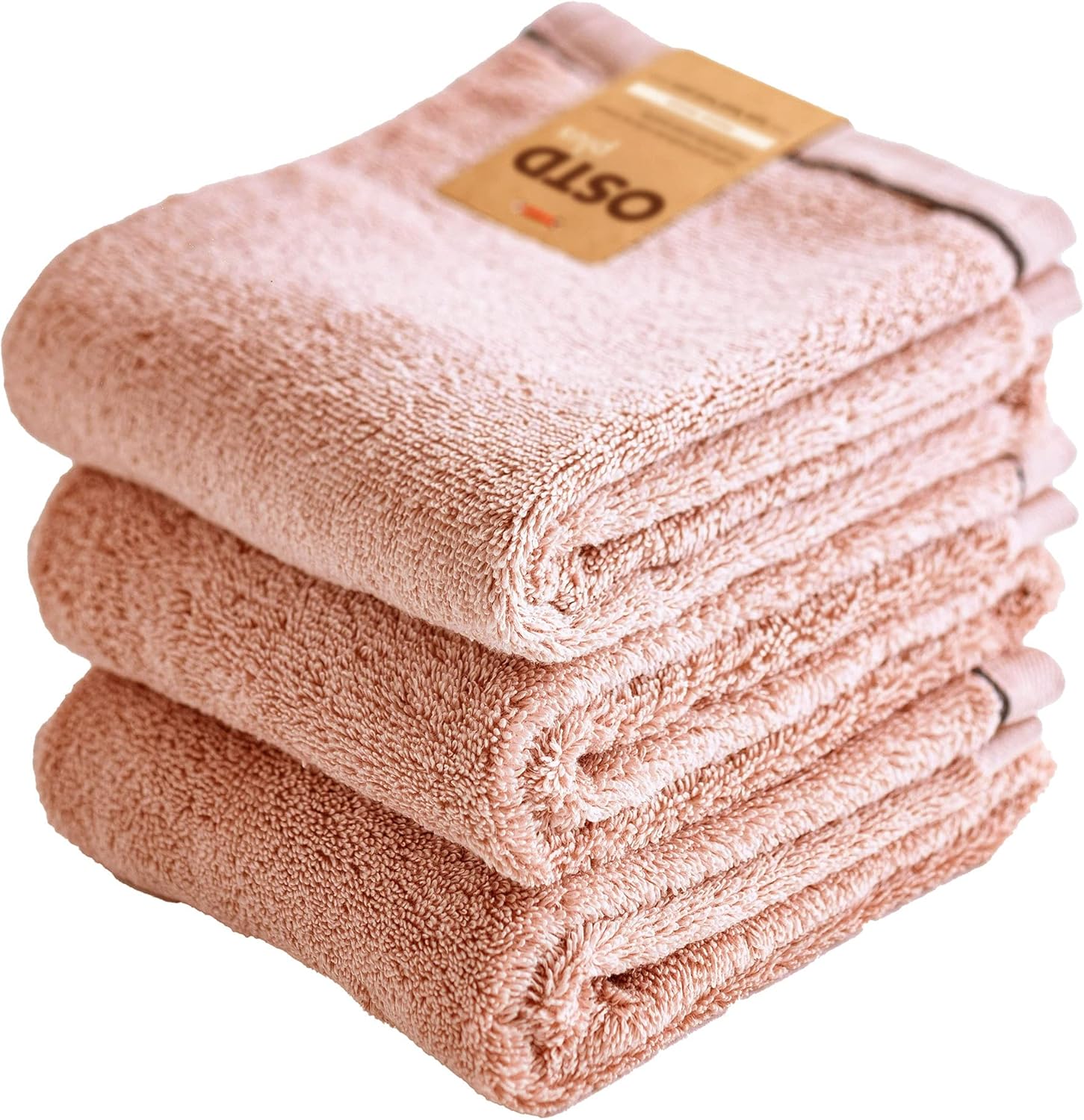 Amazon｜OSTD plus フェイスタオル 3枚 セット ピンク mocomoco 約 34 × 80 cm おしゃれ グッドデザイン賞 くすみカラー 選べる8色 もこもこ 綿100 ...