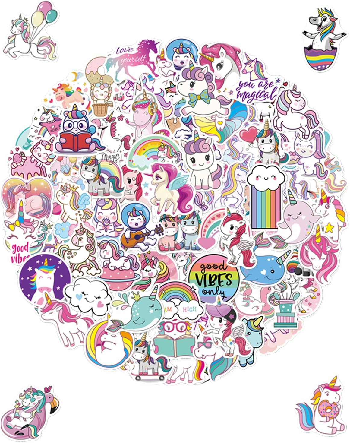 Amazon.com: Unicorn Sticker Decal Vinyl Magical AF 4" x 2.8" Funny for ...