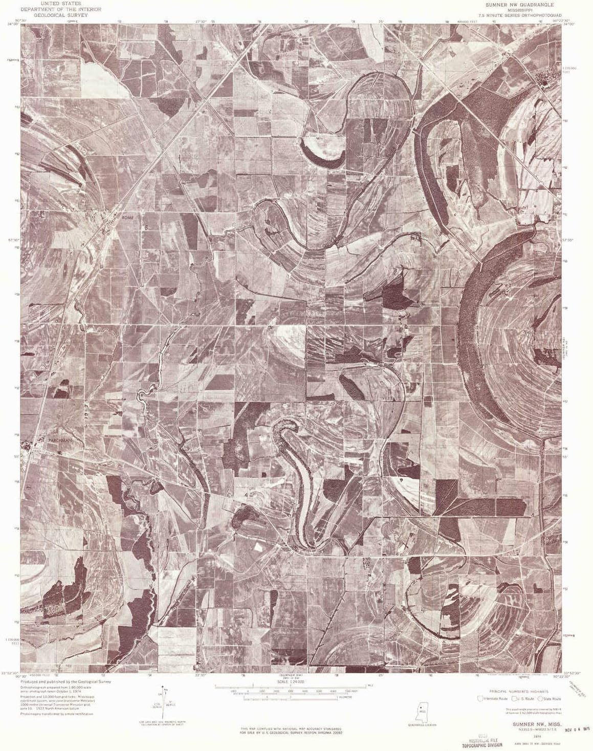 Amazon.com : YellowMaps Sumner NW MS topo map, 1:24000 Scale, 7.5 X 7.5 ...