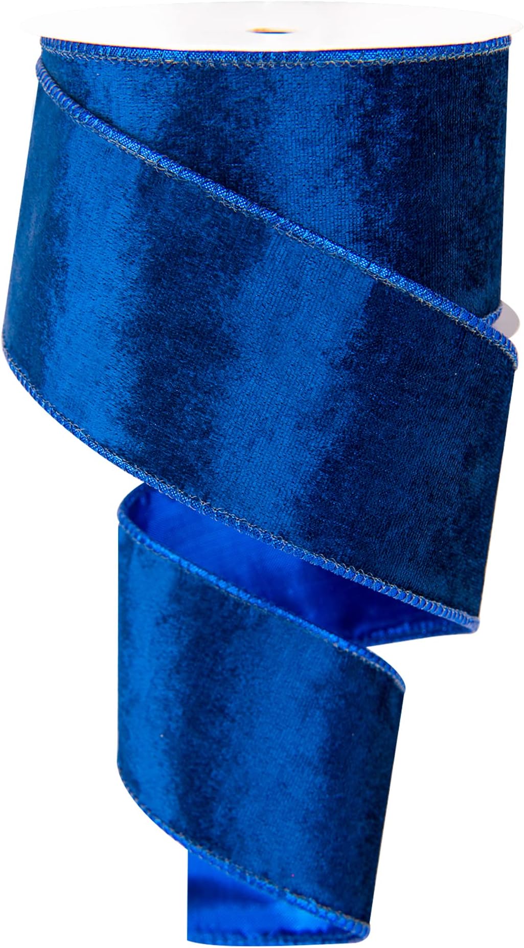 Amazon.com: Homeford Lame Scroll Wired Christmas Holiday Ribbon, Royal ...