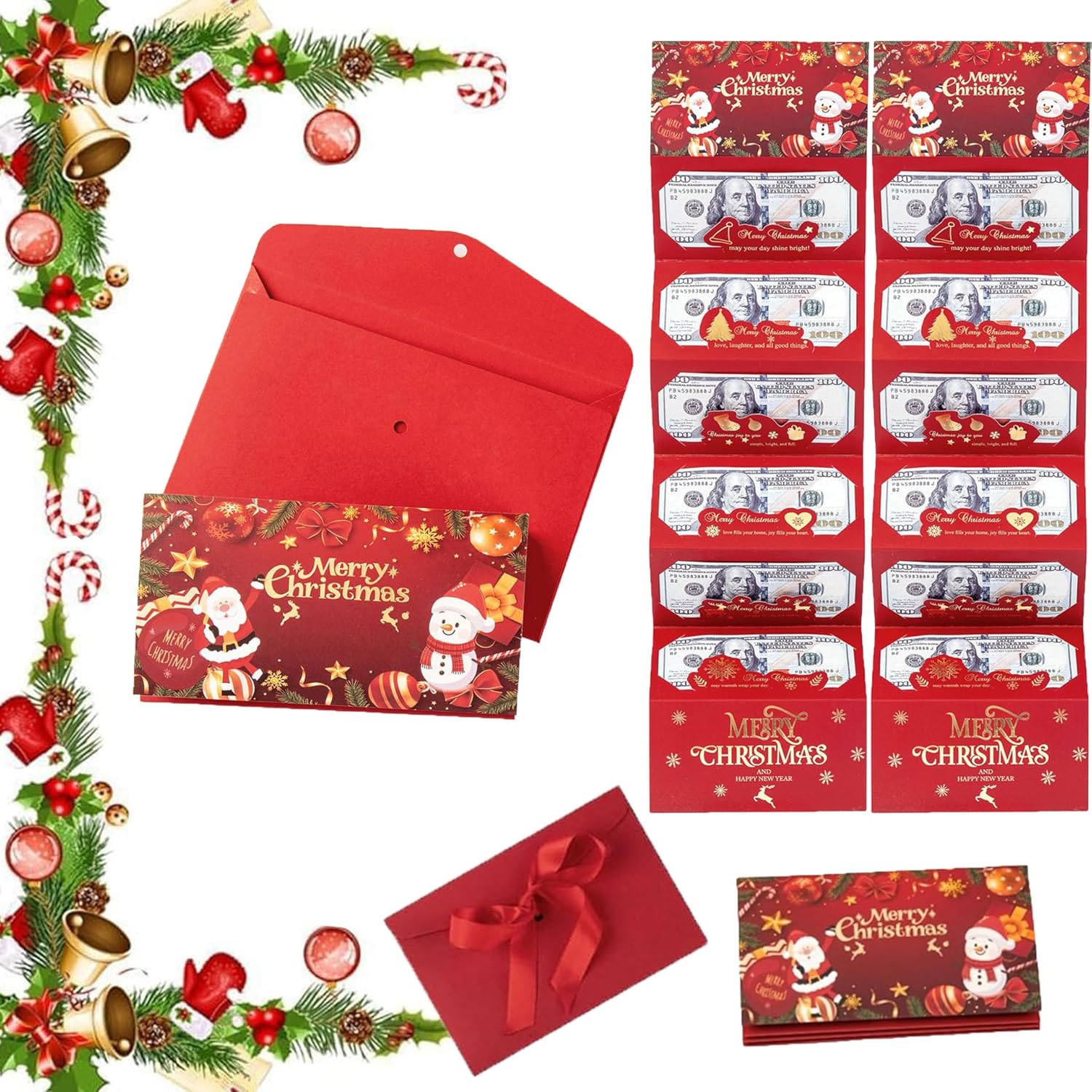 Amazon.com : Christmas Cash Gift Envelope, Christmas Money Holders for ...