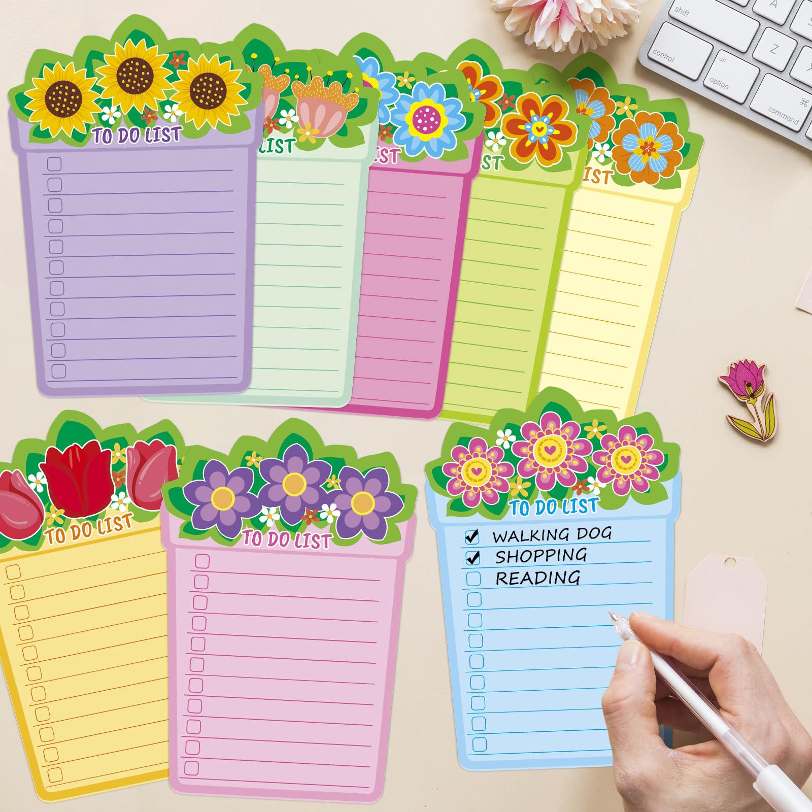 Snapklik.com : 16 Pads Floral To Do List Sticky Notes