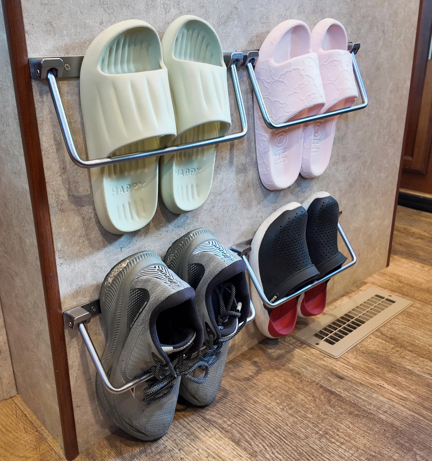 Snapklik.com : Wall Mounted RV Shoe Storage Rack Foldable Camper ...