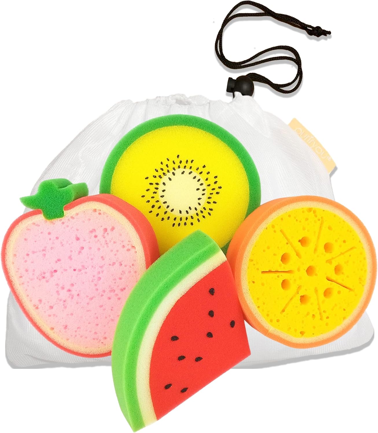 Amazon.com: purifyou Bath Sponges for Kids – Set of 4 Extra Large Soft ...