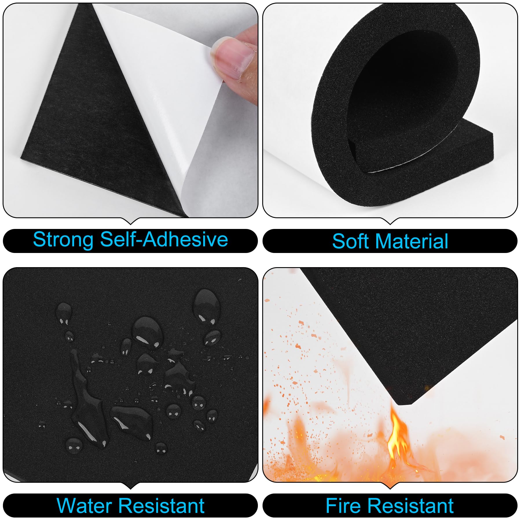 Snapklik.com : ToLanbbt 6 PCS Adhesive Foam Padding Sheets Closed Cell ...