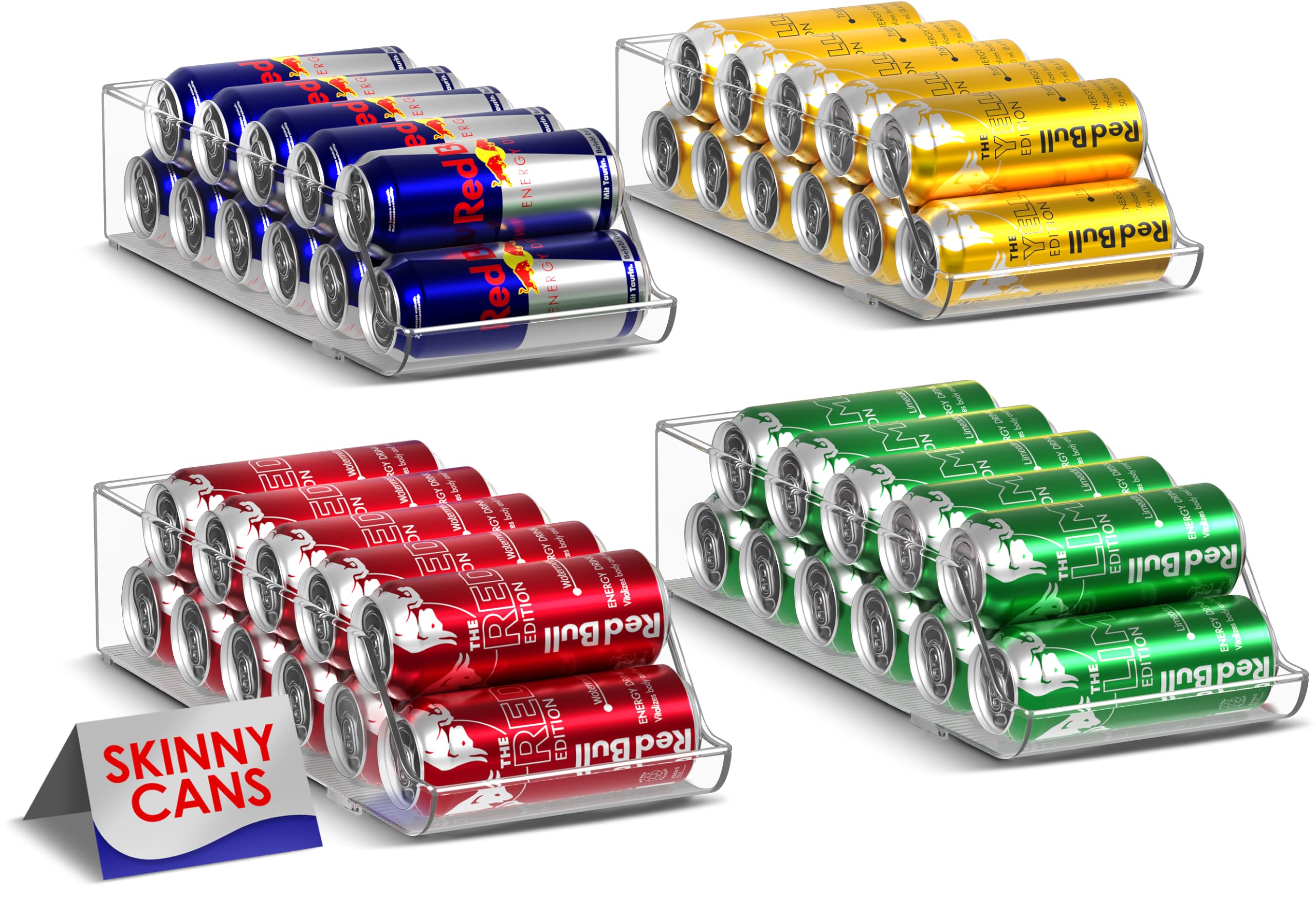 Amazon.com: Sorbus Skinny Soda Can Organizer for Refrigerator - Slim ...
