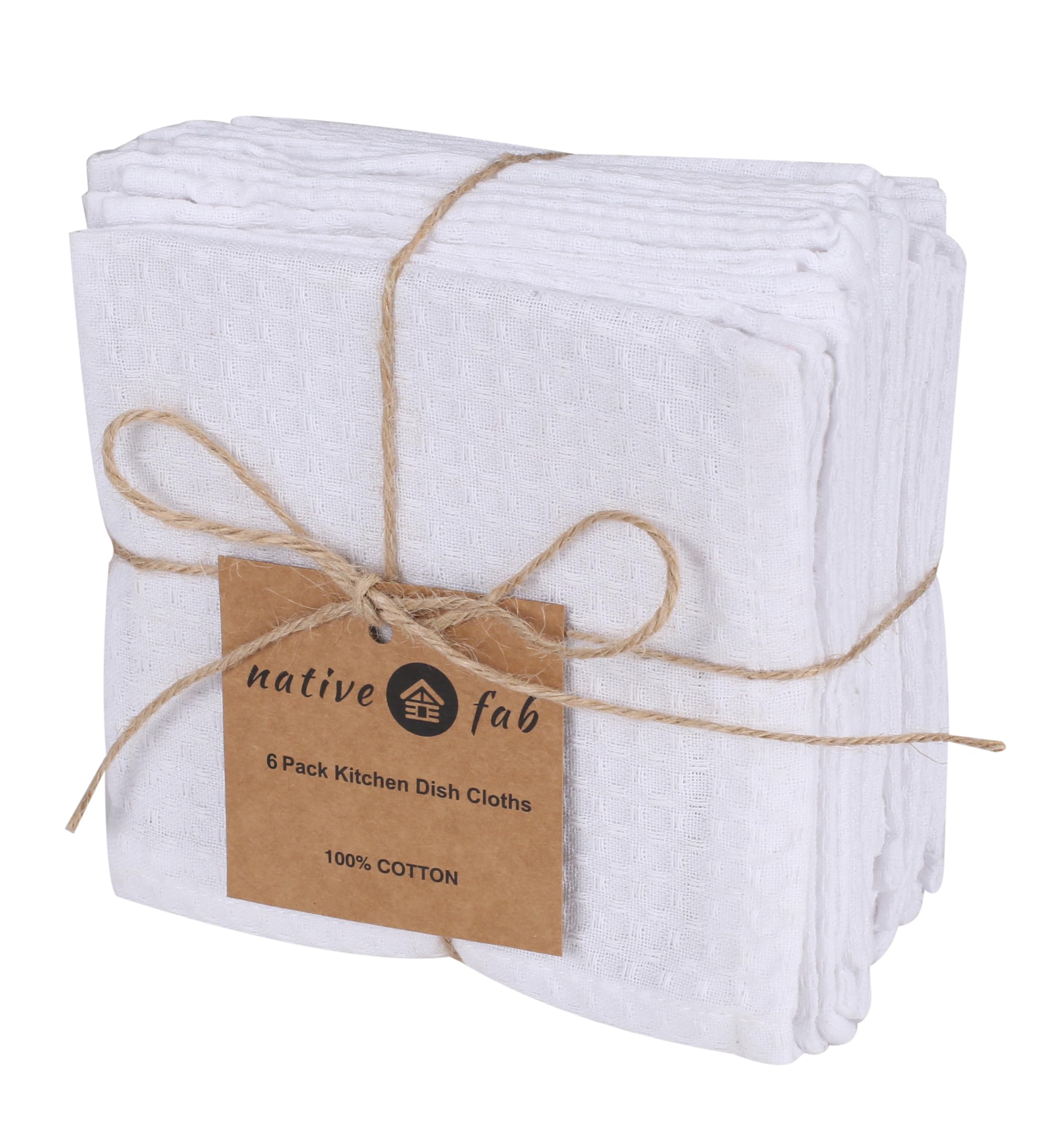 Amazon.com: Native Fab Cotton Waffle Kitchen Dish Cloths Sets, Soft ...