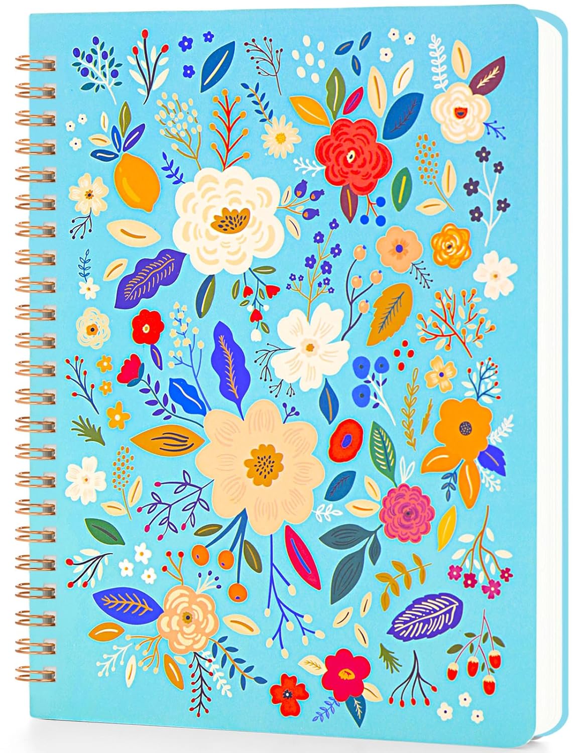 Spiral Notebook College Ruled 160 Pages with Pockets, 6x8 A5 Lined ...