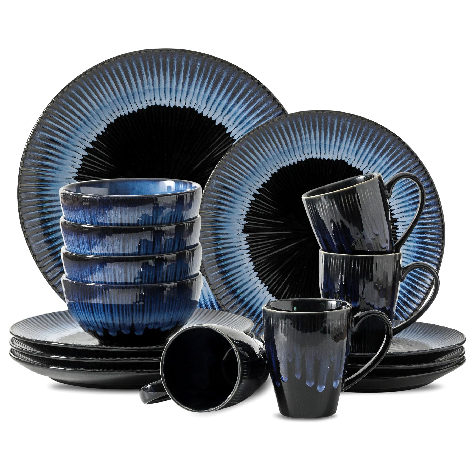 Amazon.com | KOOV Ceramic Dinnerware Sets of 16, Plates and Bowls Sets ...