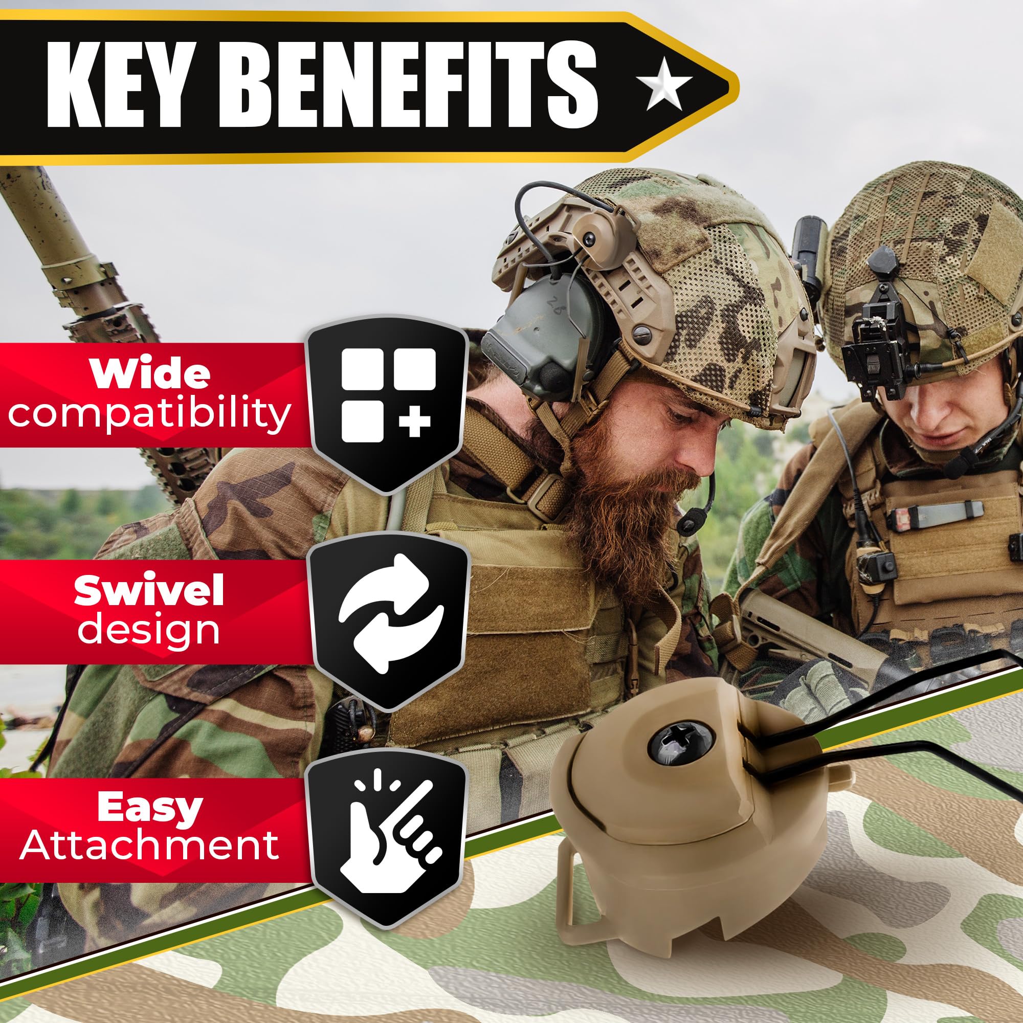 Snapklik.com : Peltor Comtac I & II Peltor Arc Rail Adapter - Arc Rail ...