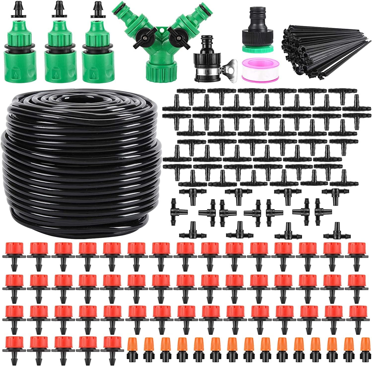 Amazon.com : Drip Irrigation System, 180 Pcs 164FT Garden Irrigation ...