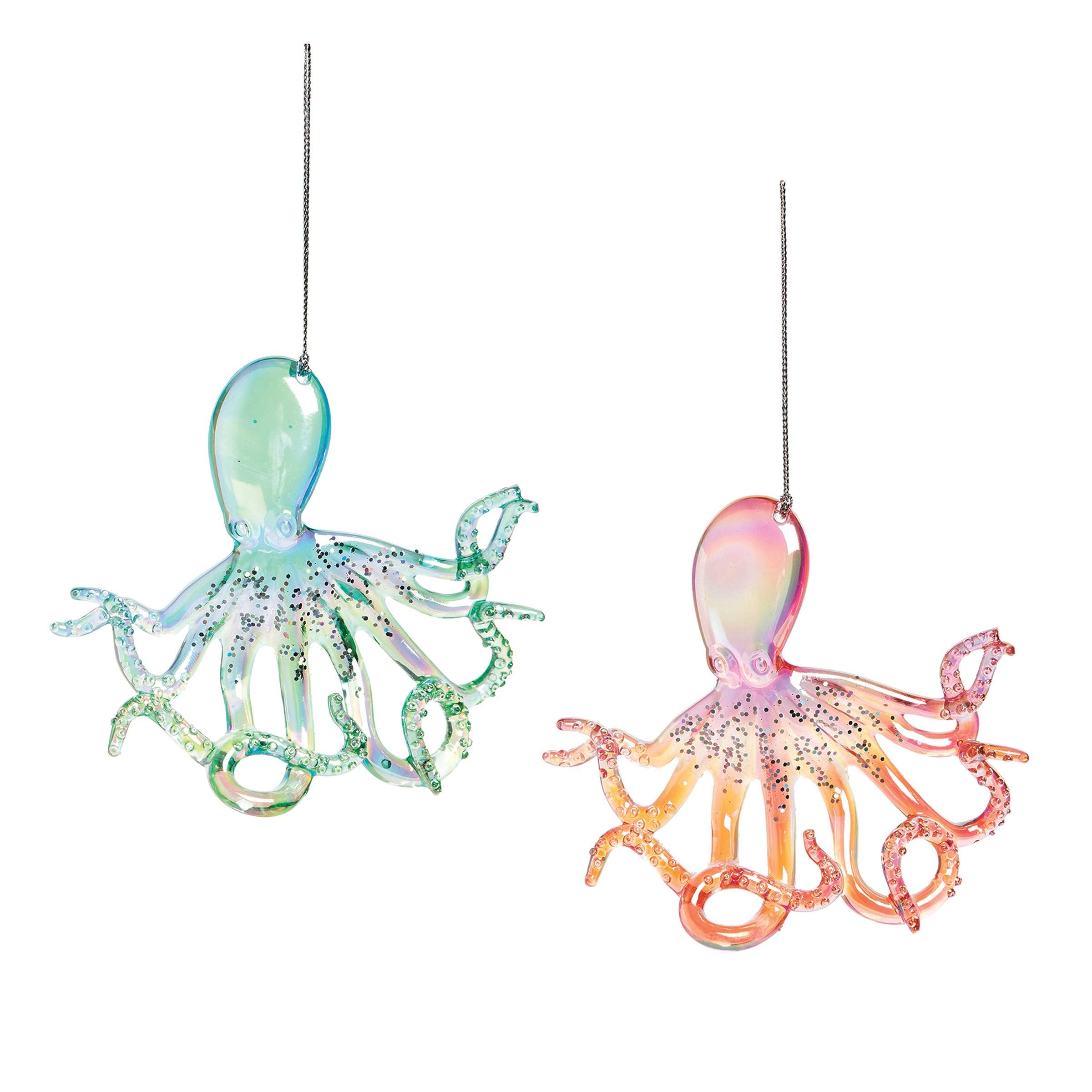 Amazon.com: Gallerie II Sparkle Octopus Ornament, Assortment of 2, A/2 ...