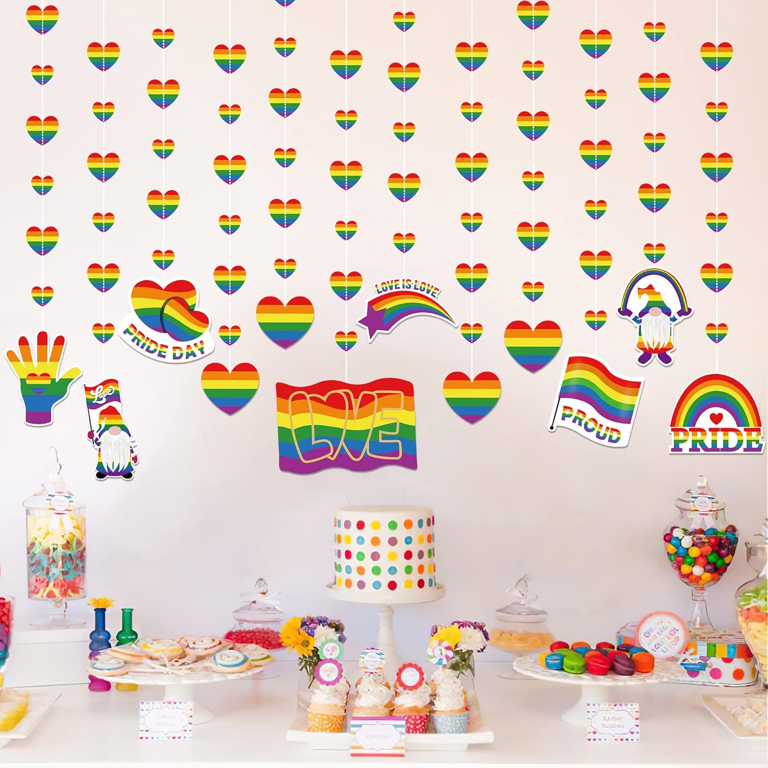 Amazon.com: Pride Month Decorations Hanging Streamer - NO DIY - Gay ...