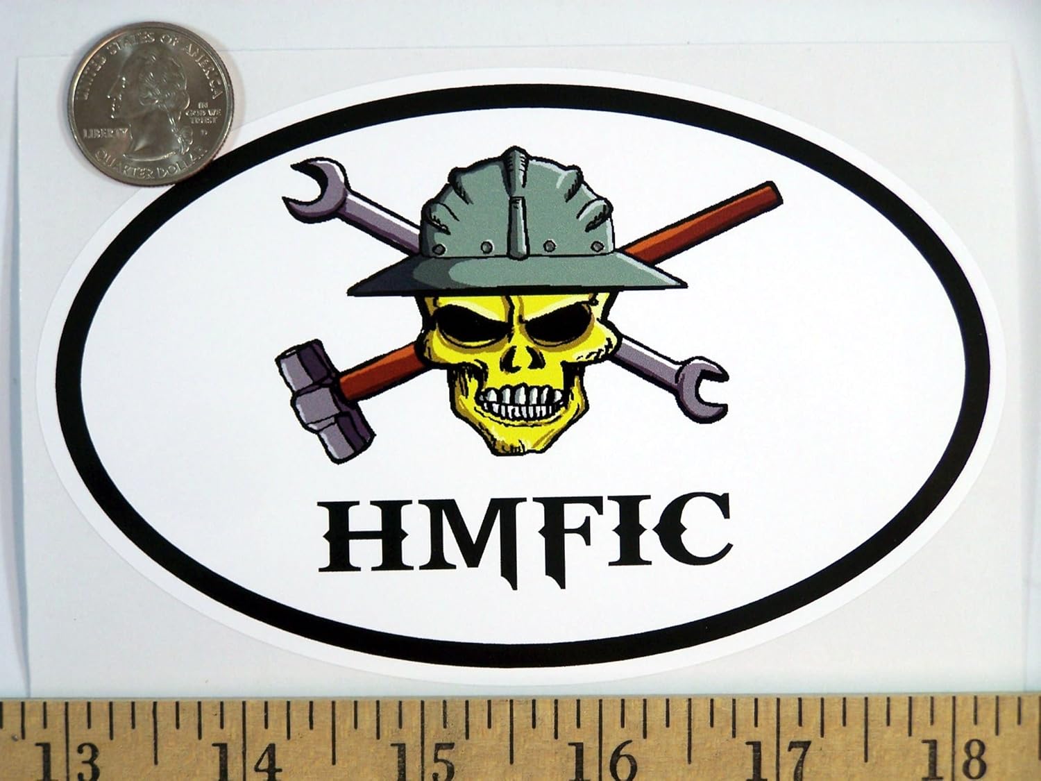 Amazon.com: HMFIC 3 1/2” x 5 1/2” Oval Euro Bumper Sticker B147 ...