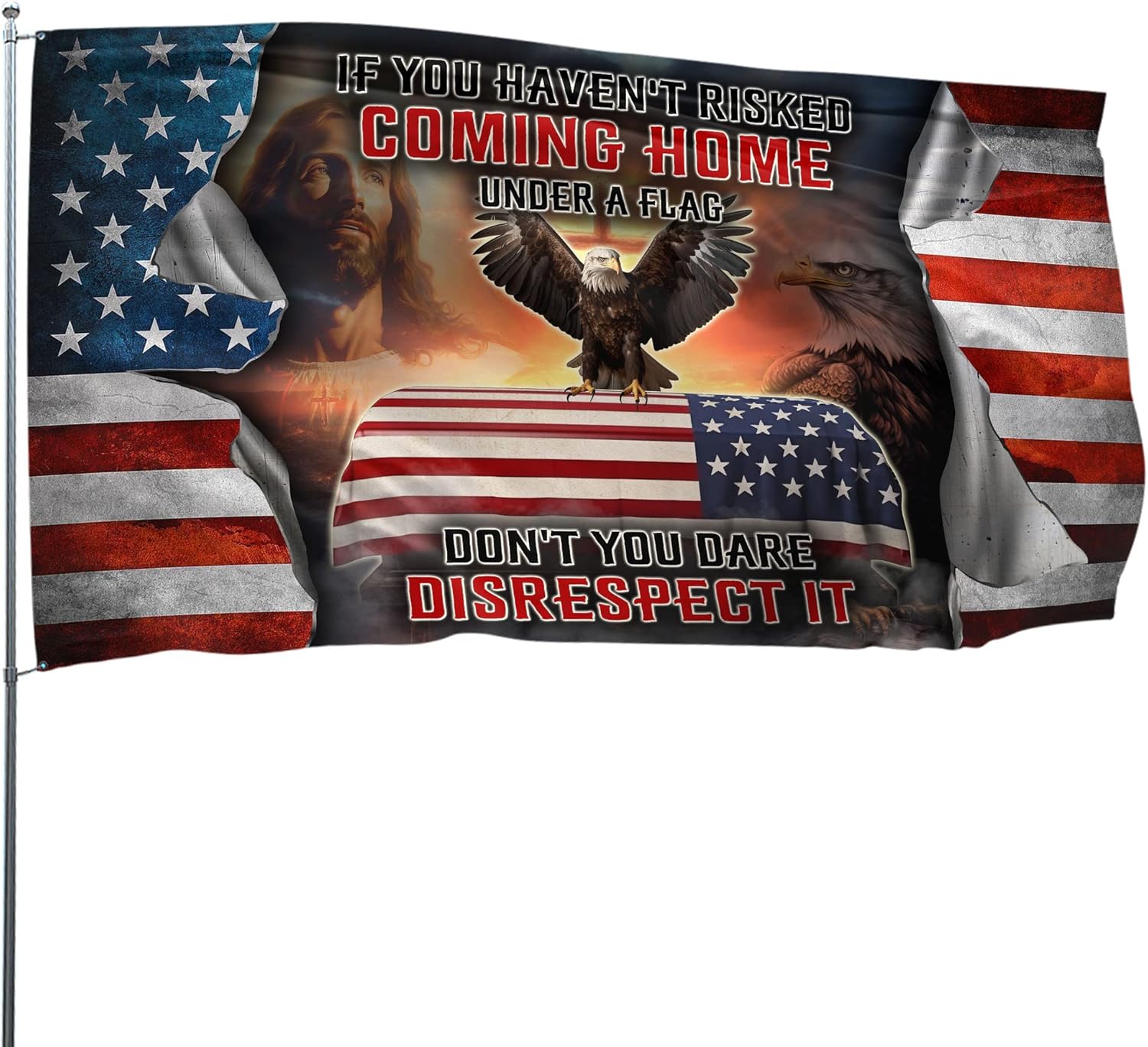 Amazon.com : N NAMESISS Patriotic 3x5ft Flag, Veteran Flag, Double Side ...