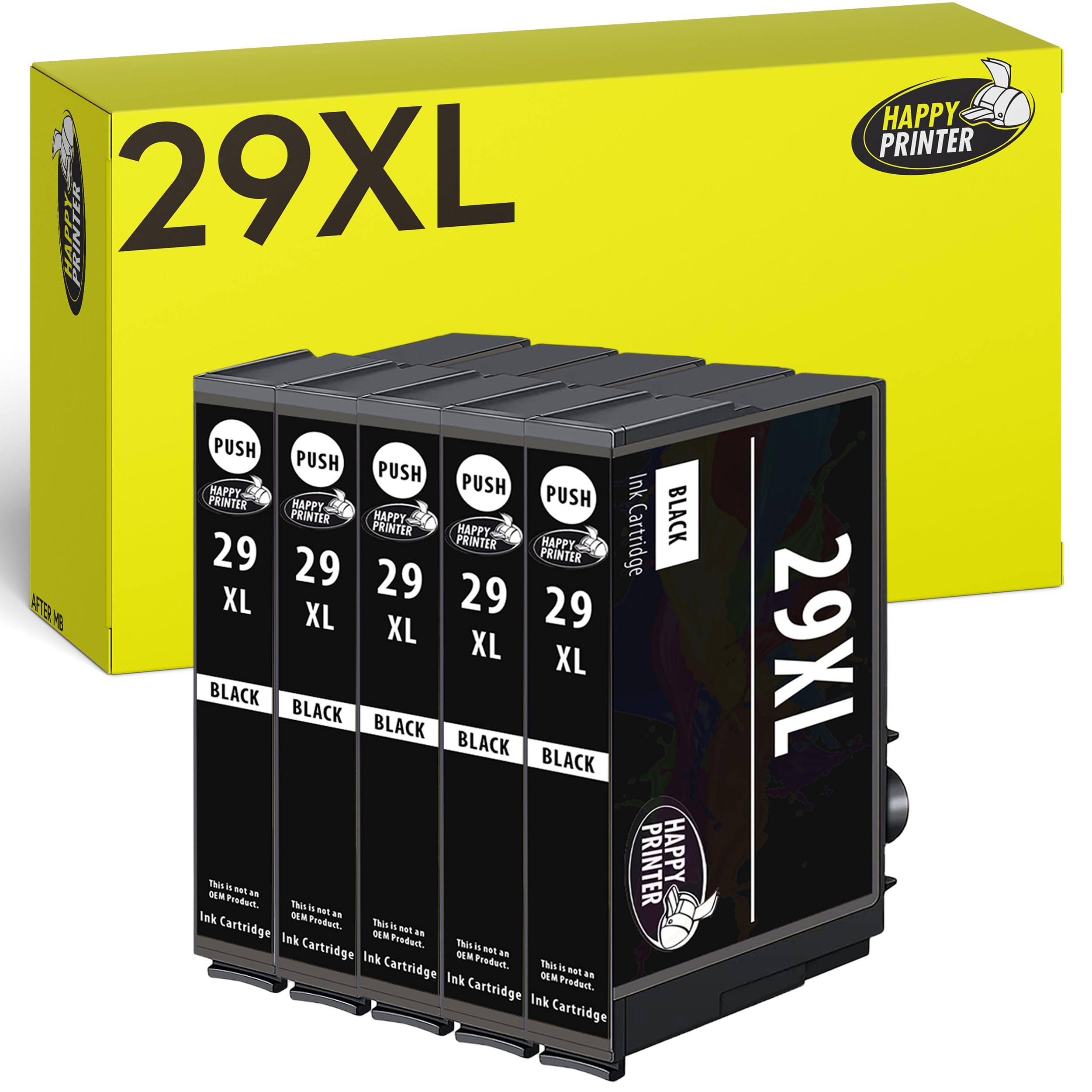 Happy Printer 5 XL Ink cartridges compatible with Epson 29XL Black for ...