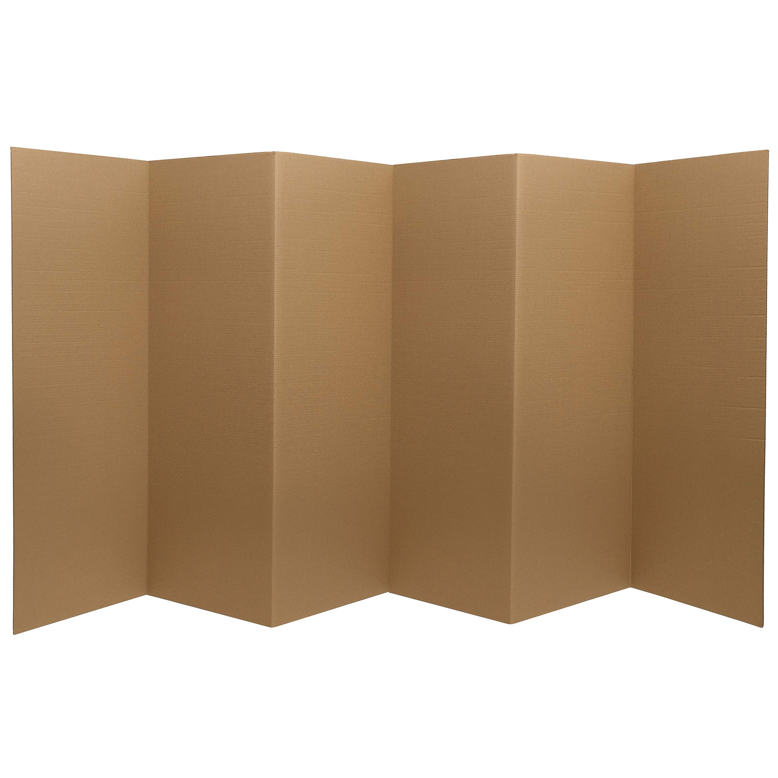 Snapklik.com : 4 Ft Short Brown Temporary Cardboard Folding Screen