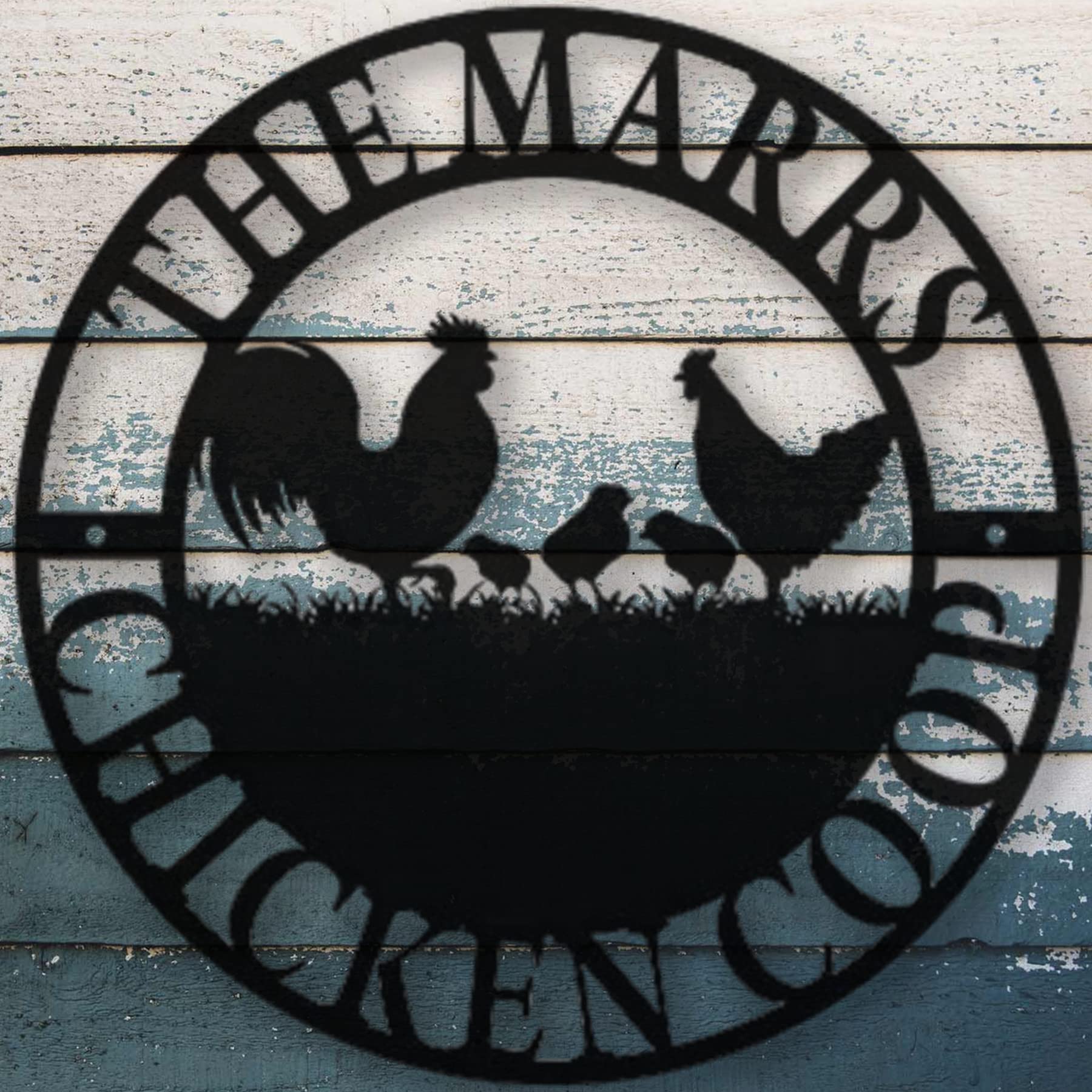 Amazon.com : Personalized Metal Chicken Coop Sign, Chicken Hens Farm ...