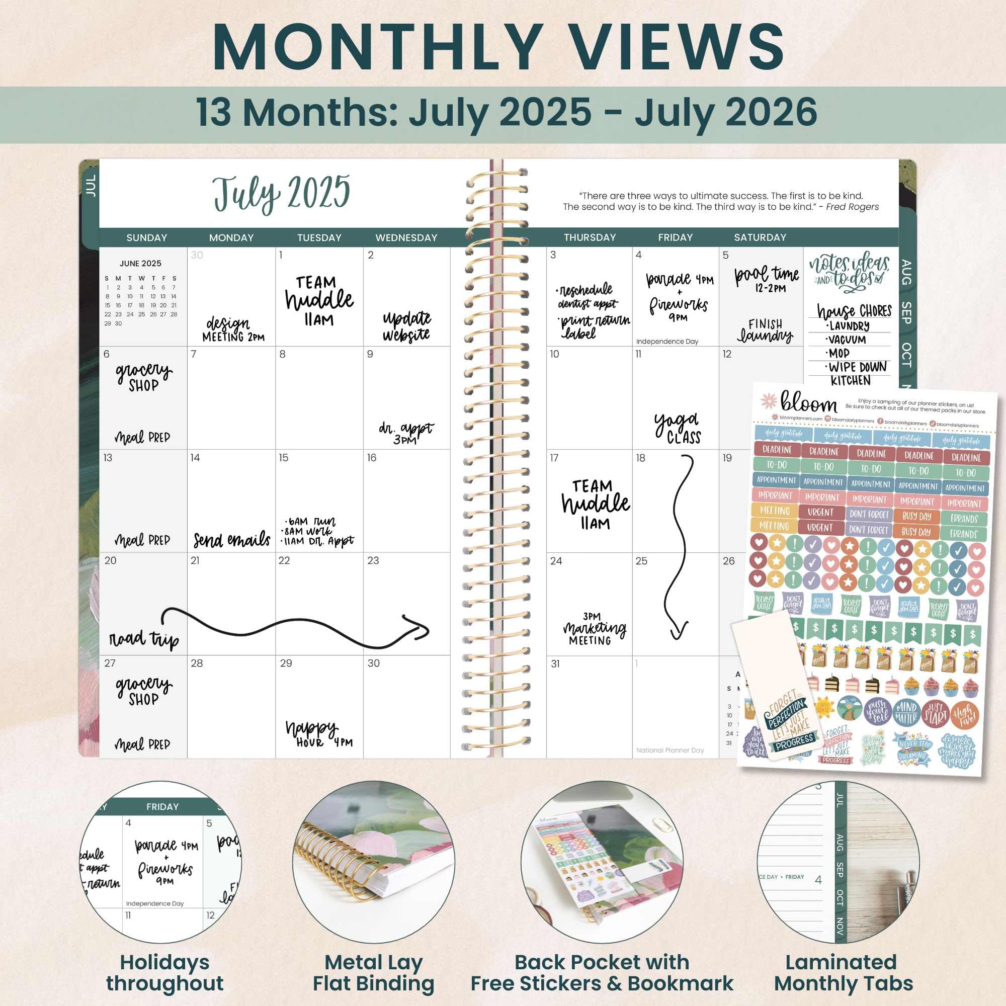 A5 Planner With Stickers Bloom Daily Planners 2025-2026 Academic Year ...