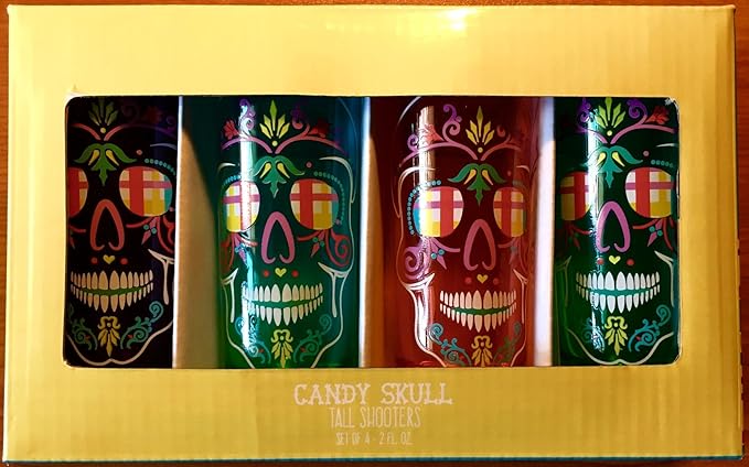 Amazon.com: Candy Skull Tall Shooters set of 4- 2FL OZ : Home & Kitchen