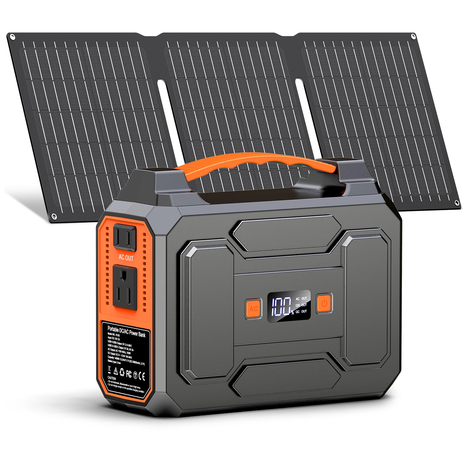 Amazon.com: Apowking Portable Power Station Bank 100W with 30W Portable ...