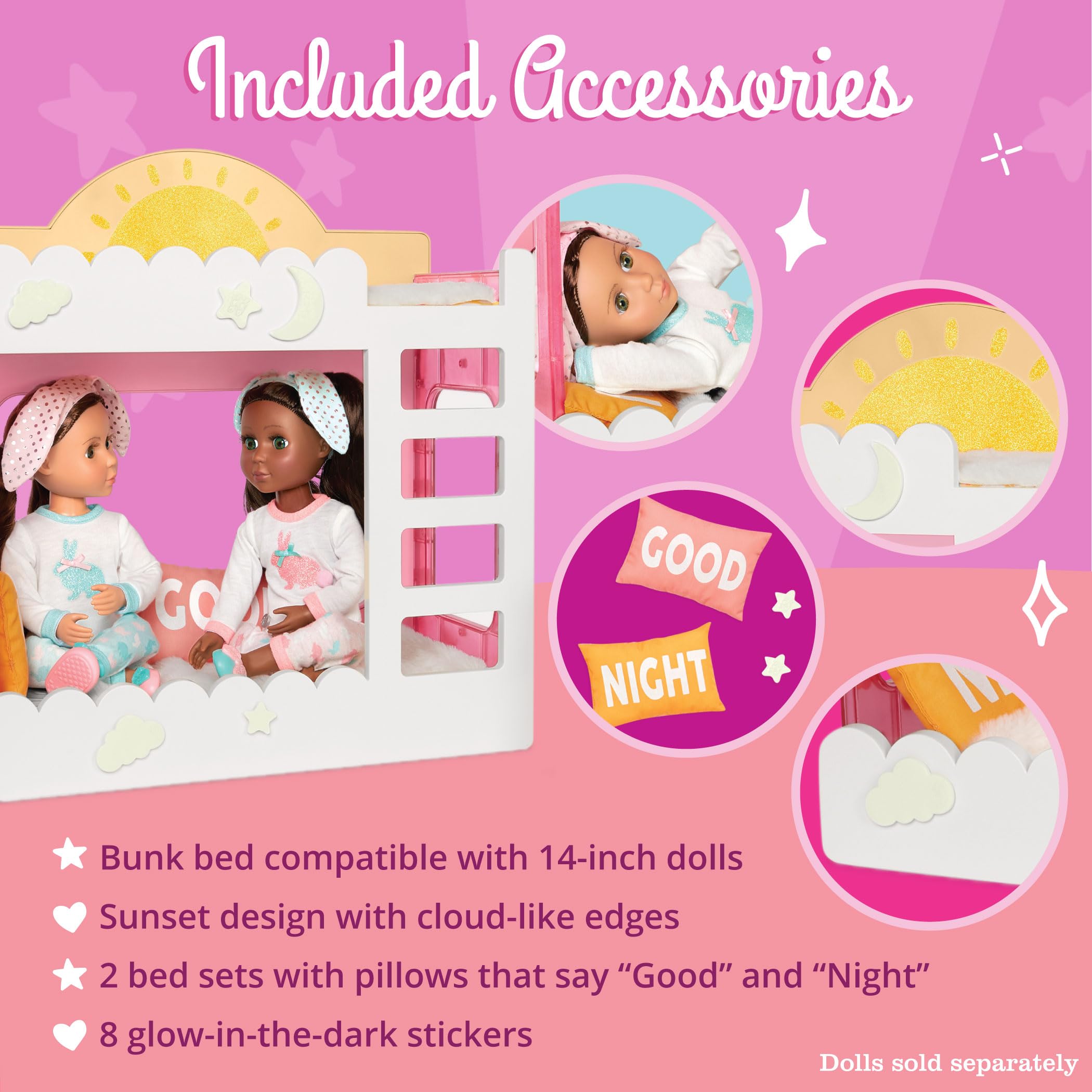 Glitter Girls â€“ Deluxe Bed Set for Dolls â€“ Dollhouse Furniture ...