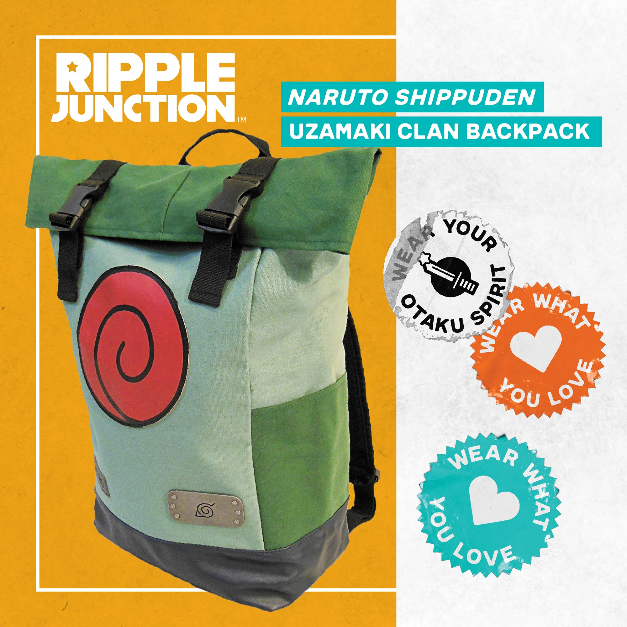 Naruto Shippuden Uzumaki Clan Logo Roll-Top Backpack- Buy Online in ...