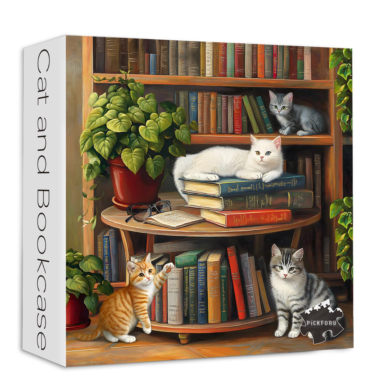 Amazon.com: PICKFORU Cat Puzzles for Adults 1000 Pieces, Vintage ...