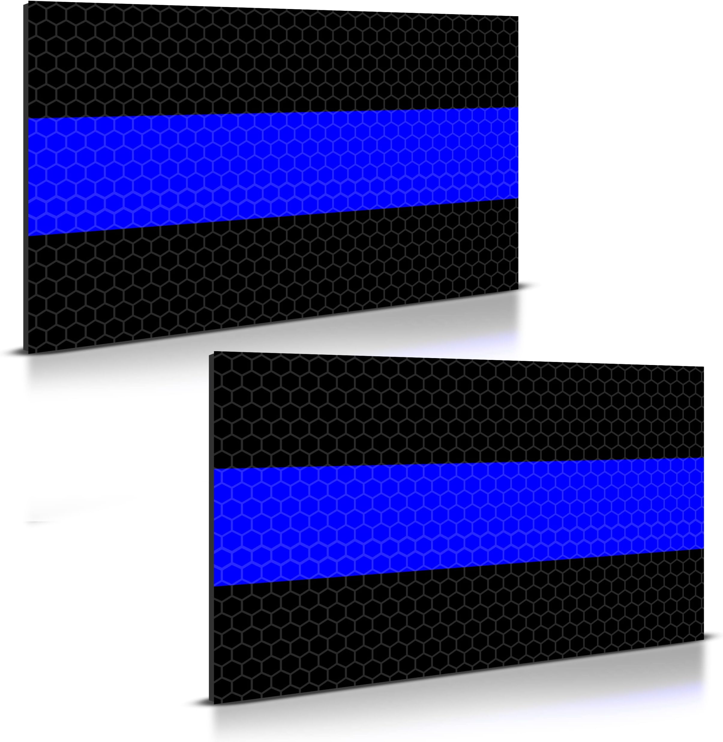 Amazon.com: 2PC Reflective Blue Line Car Magnets - 5 x 3.25 Inches ...
