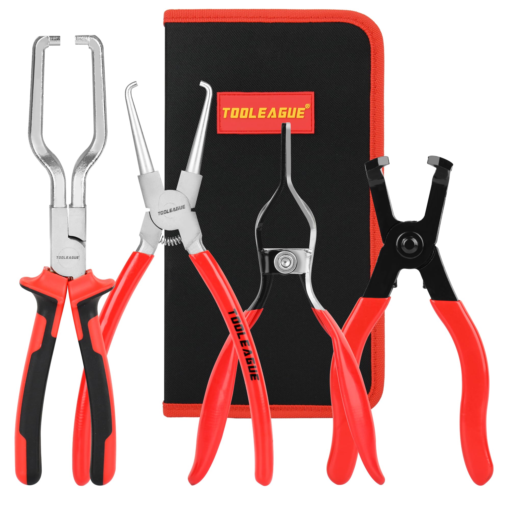 TOOLEAGUE 4Pcs Fuel Line Pliers Set, Hose Remover, 9" Fuel Filter ...
