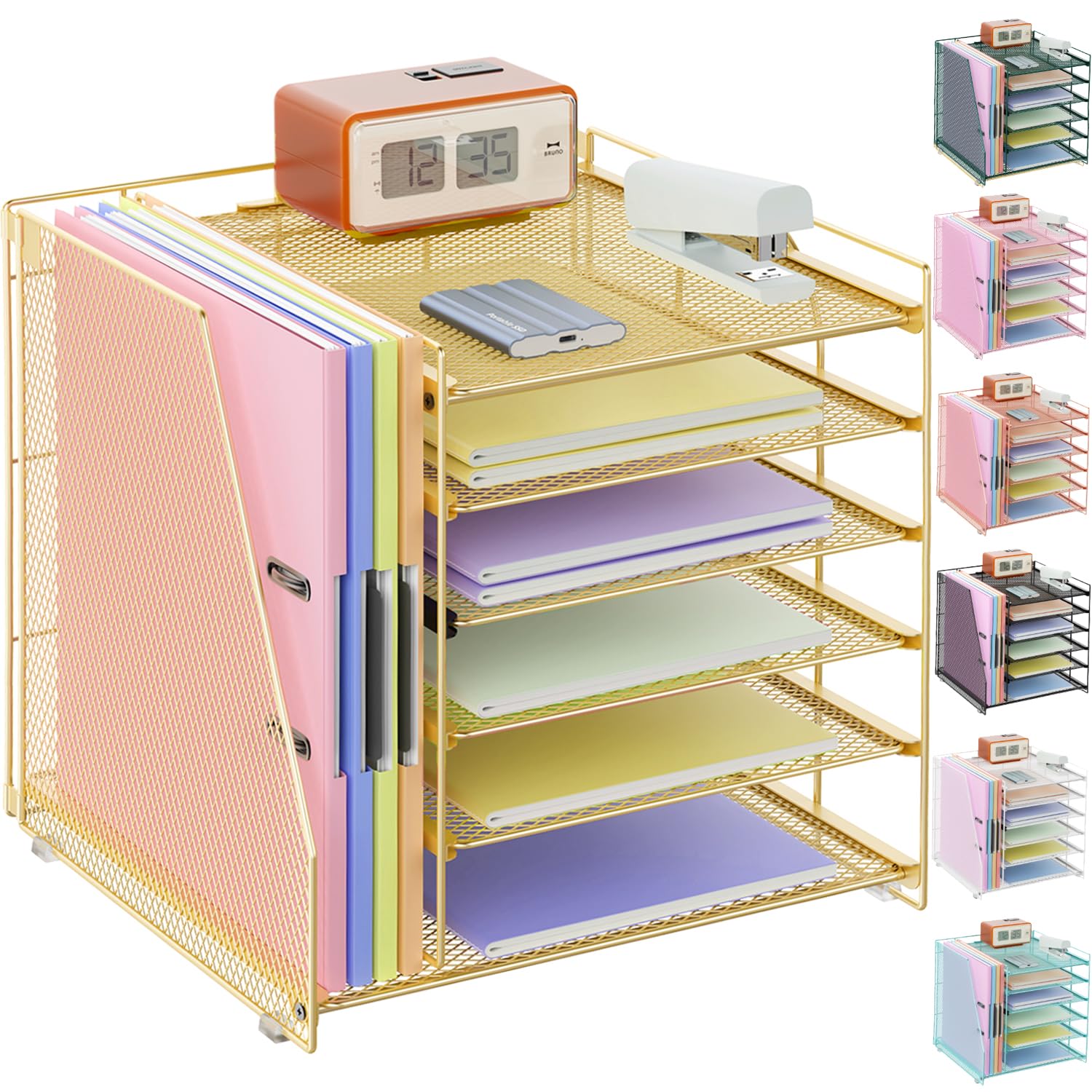 Amazon.com: gianotter Desk Organizers and Accessories, 6-Tier Paper ...