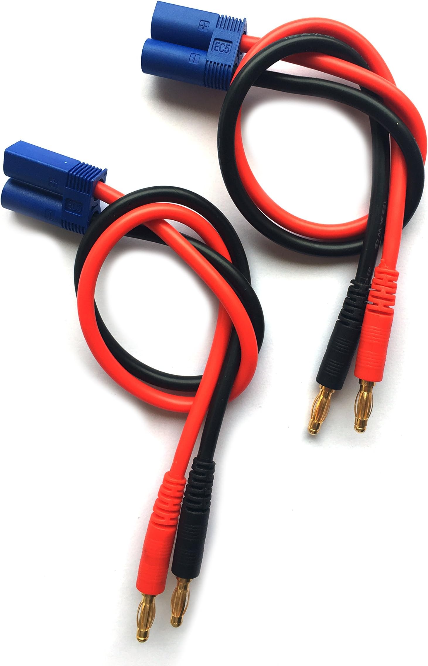 Amazon.com: 2pcs EC5 to 4mm Banana Plug Battery RC Balance Charge 14AWG ...